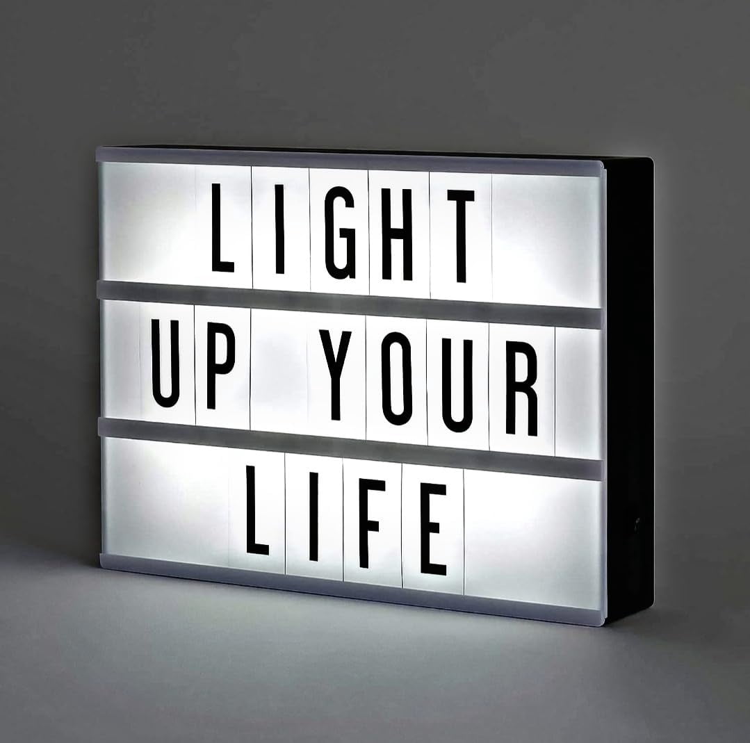 Dhamija Cinema Light Box A4 Size with Both Black Colour Letters and ...
