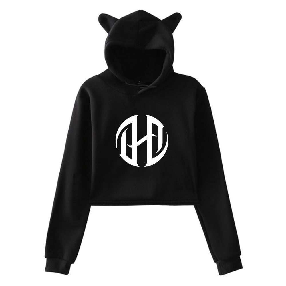 Dharius Pullover Pop Singer Merch 2024 Tour Female Cat Ears Hoodie Long ...