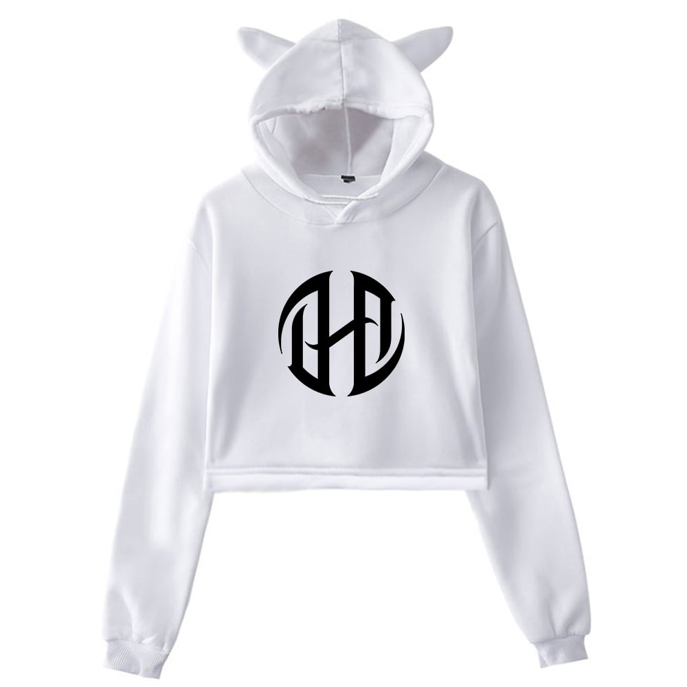 Dharius Pullover Pop Singer Merch 2024 Tour Female Cat Ears Hoodie Long ...