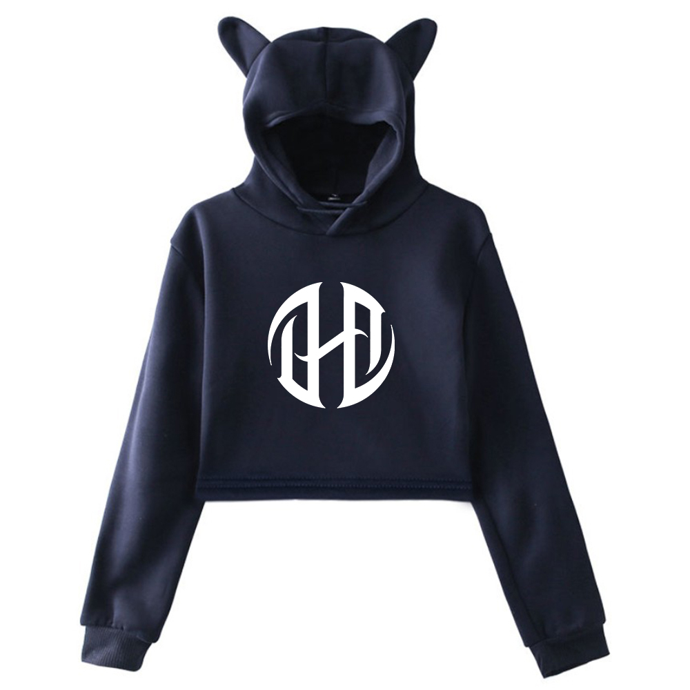 Dharius Pullover Pop Singer Merch 2024 Tour Female Cat Ears Hoodie Long ...