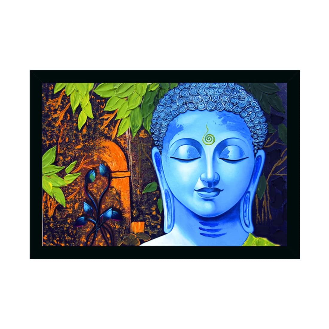 Dharvika Innovations Lord Buddha Photo Frame (14 × 20 Inch) (Design 2 ...