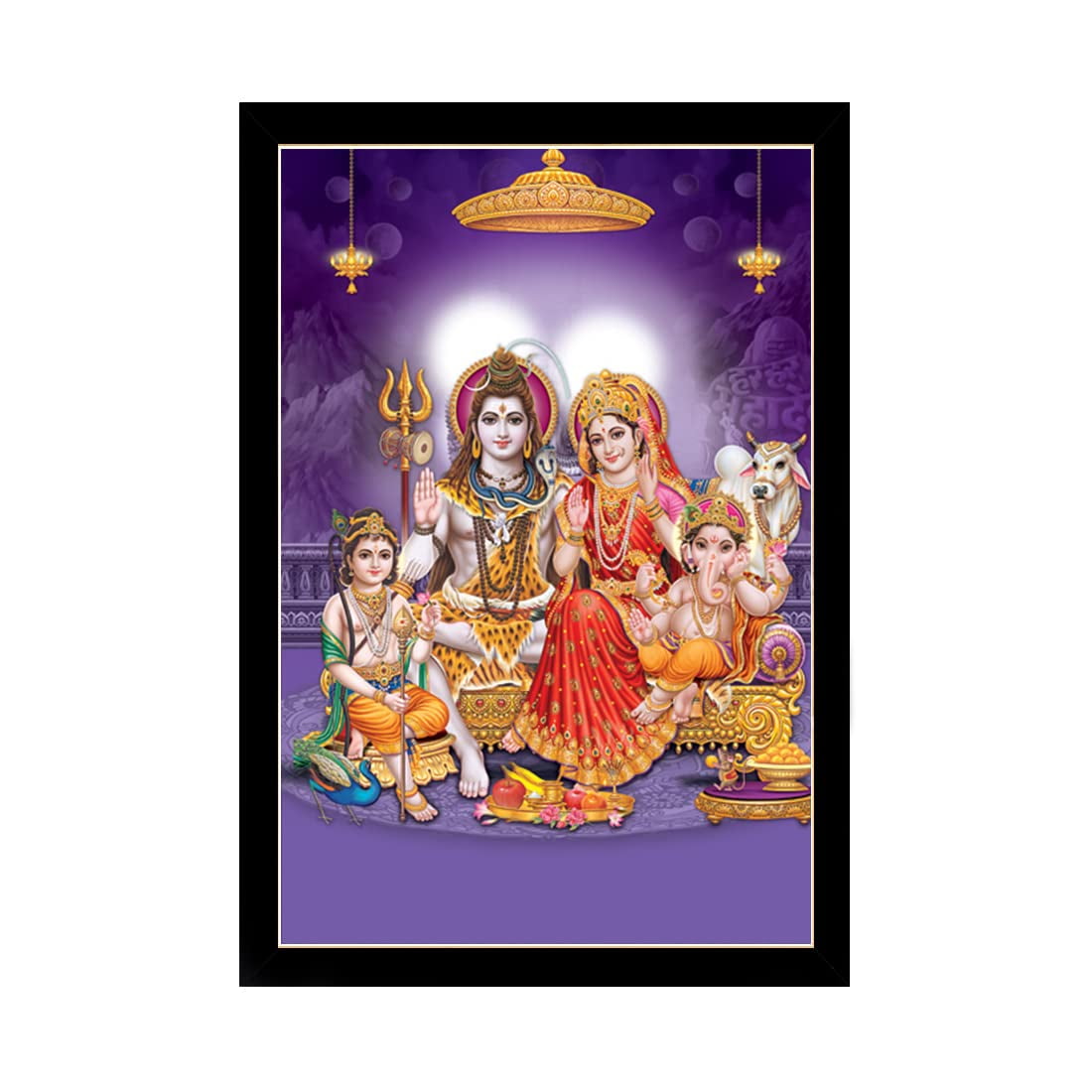 Dharvika Innovations Shiva Photo Frame Shiva Parvati Photo Frame ...