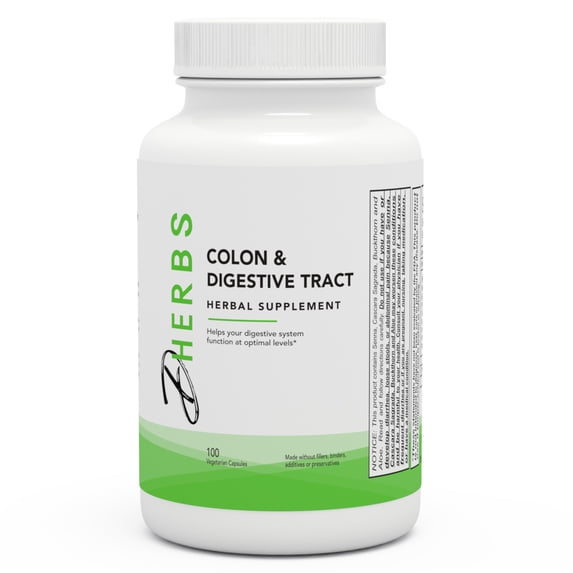 Dherbs Colon & Digestive Tract, Gut Health Support, 100 Vegetarian ...