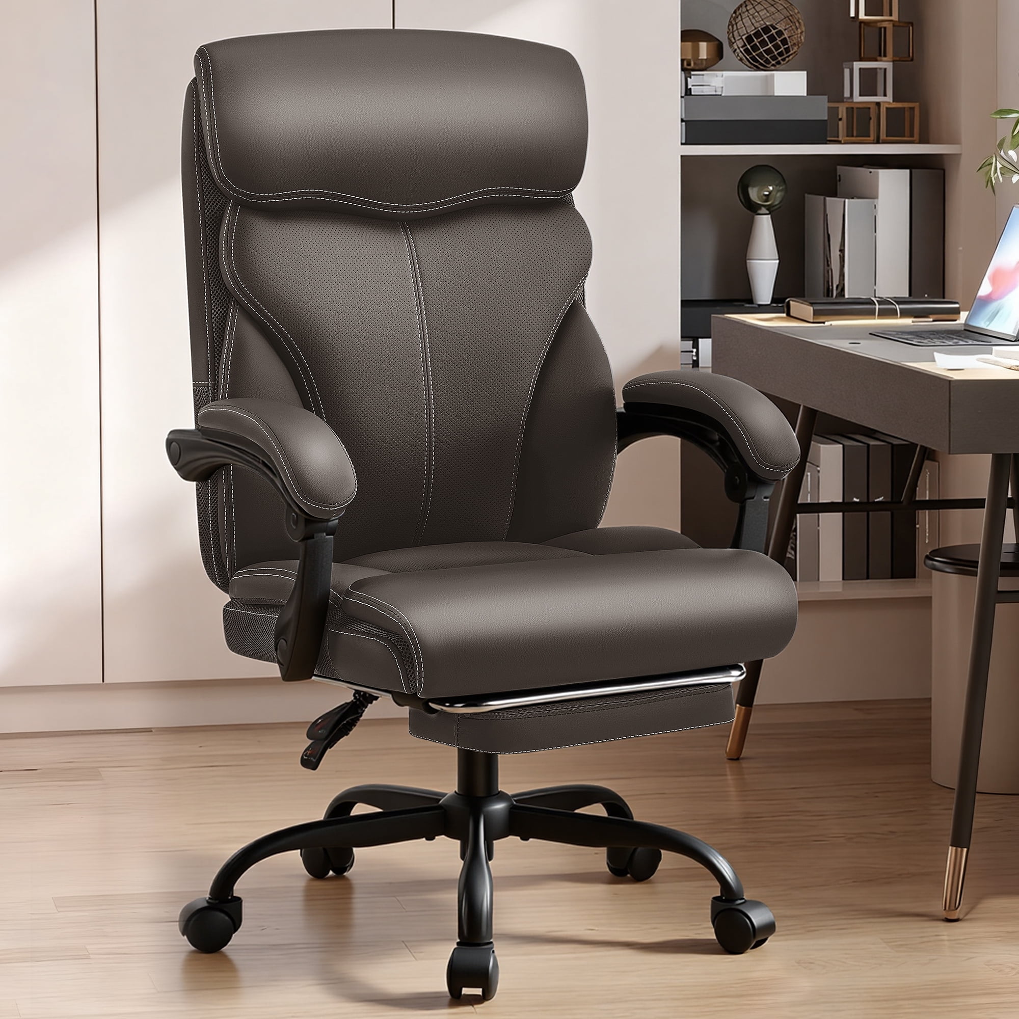 Dhole Big & Tall Office Chair with Adjustable Lumbar & Armrests, High ...