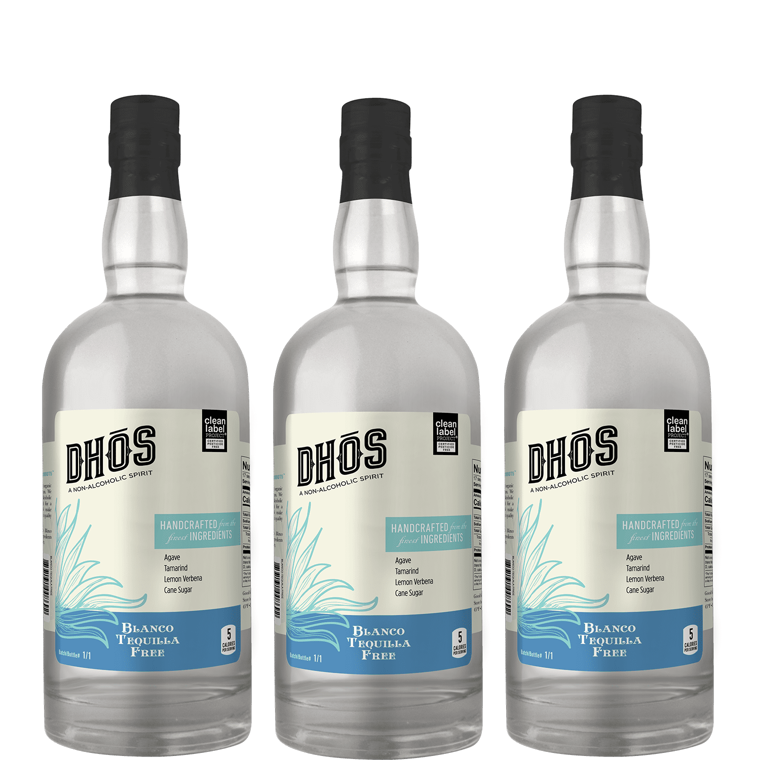 Dhos Blanco Tequilla Free Non-Alcoholic Tequila Spirit Alternative - 750ml Bottles - 3 Pack ...