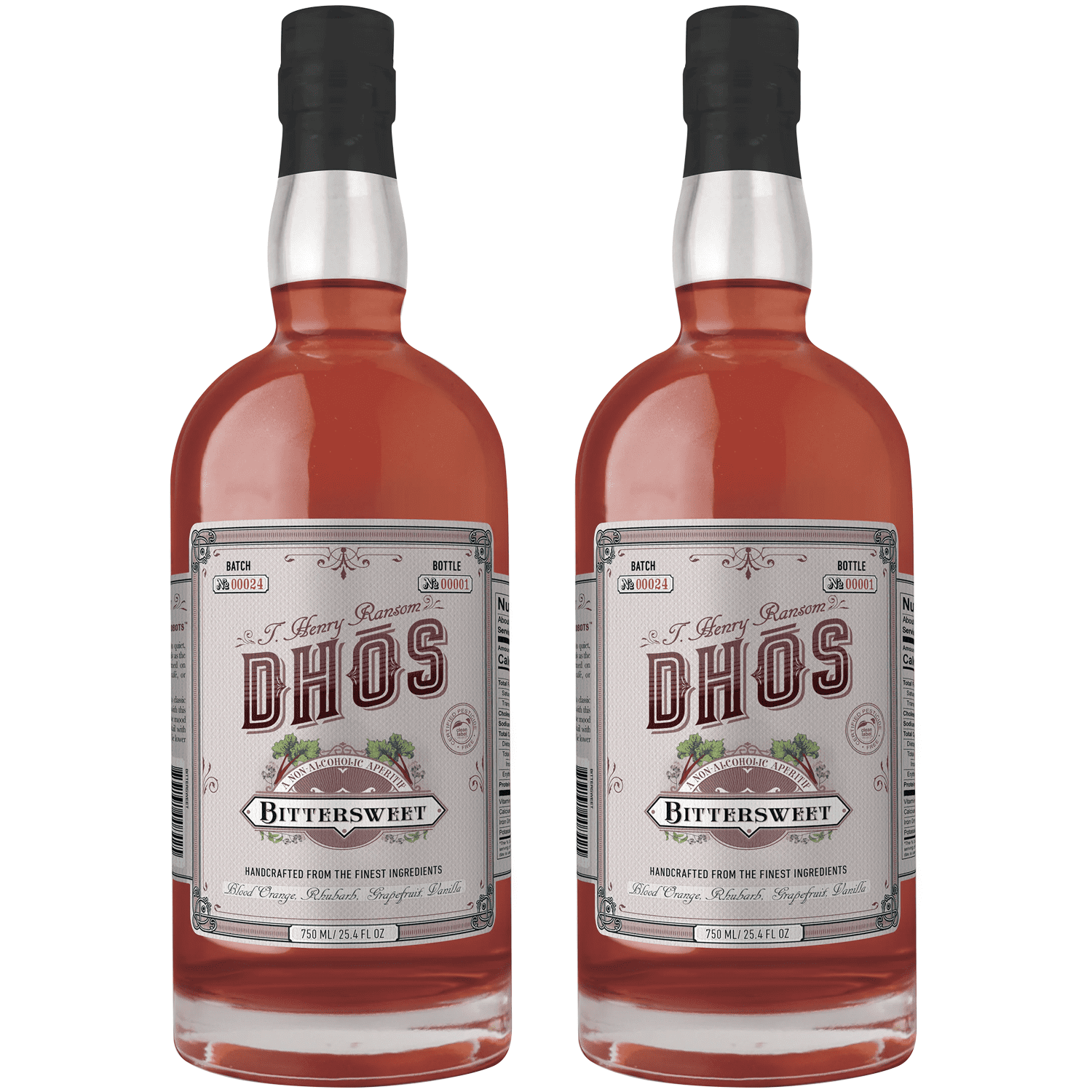 Dhos Handcrafted Non-Alcoholic Bittersweet Liqueur Aperitif 2 Pack ...