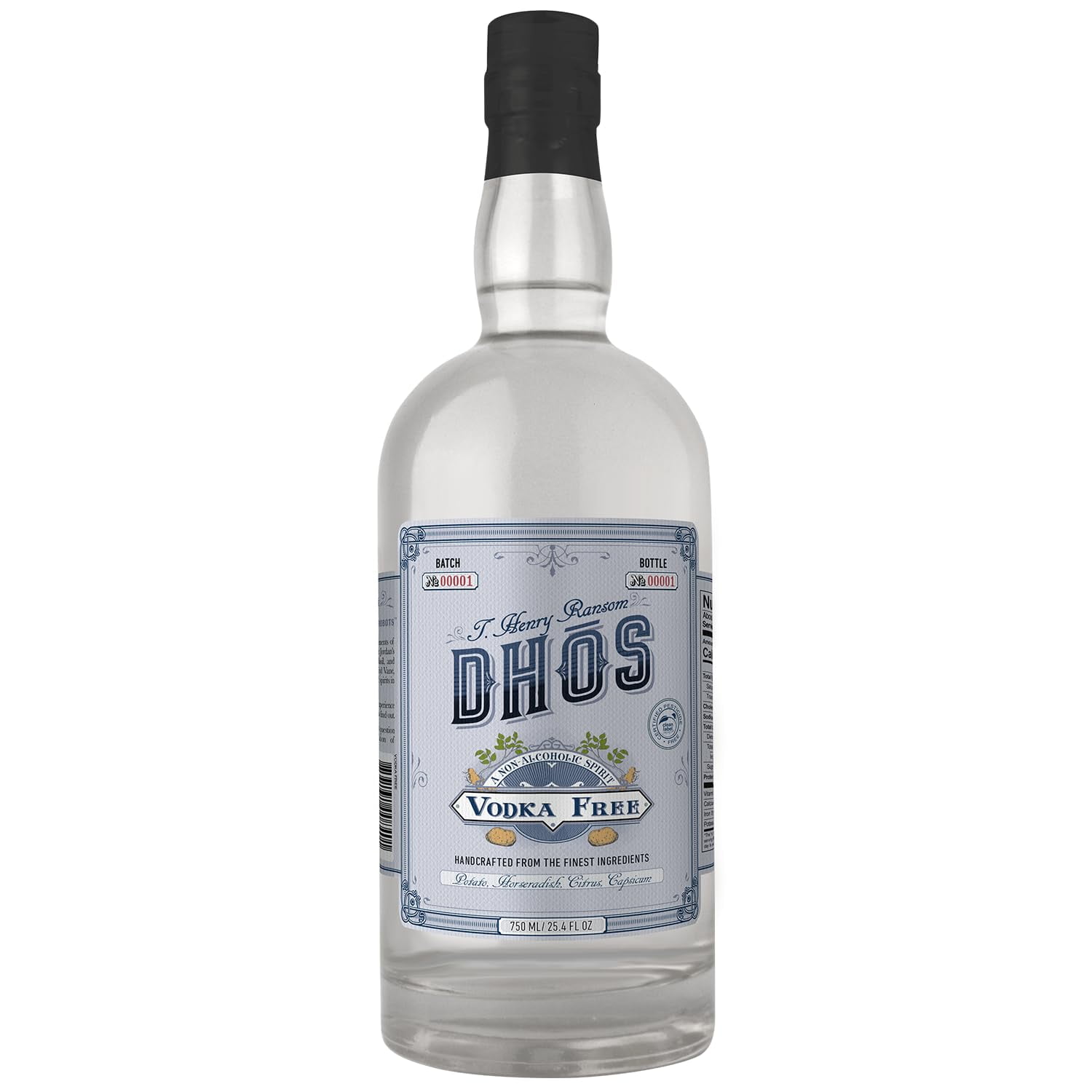 Dhos Handcrafted Non-Alcoholic Vodka - Keto-Friendly, Zero Sugar, Zero ...