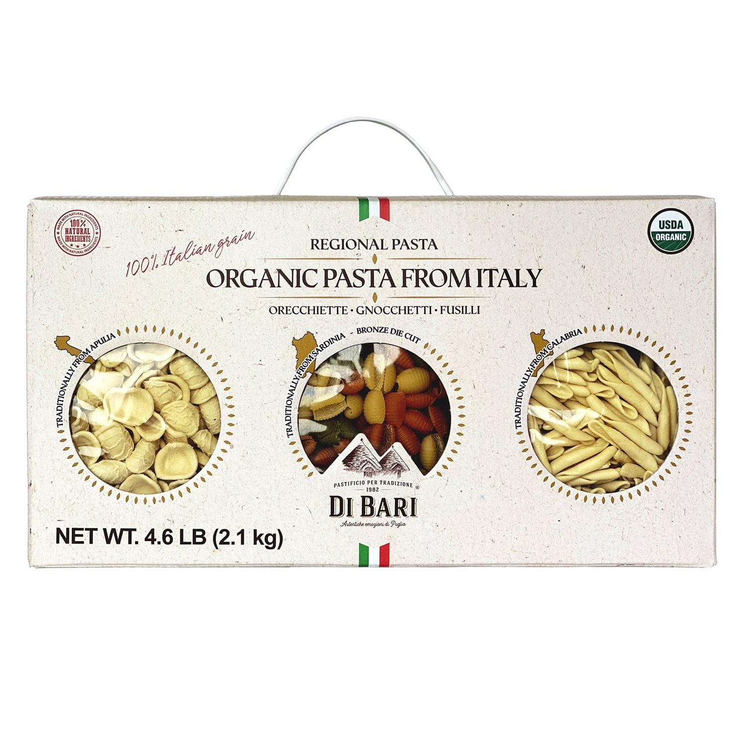 Di Bari Organic Regional Pasta Variety Pack – 6 Italian Pasta Types ...