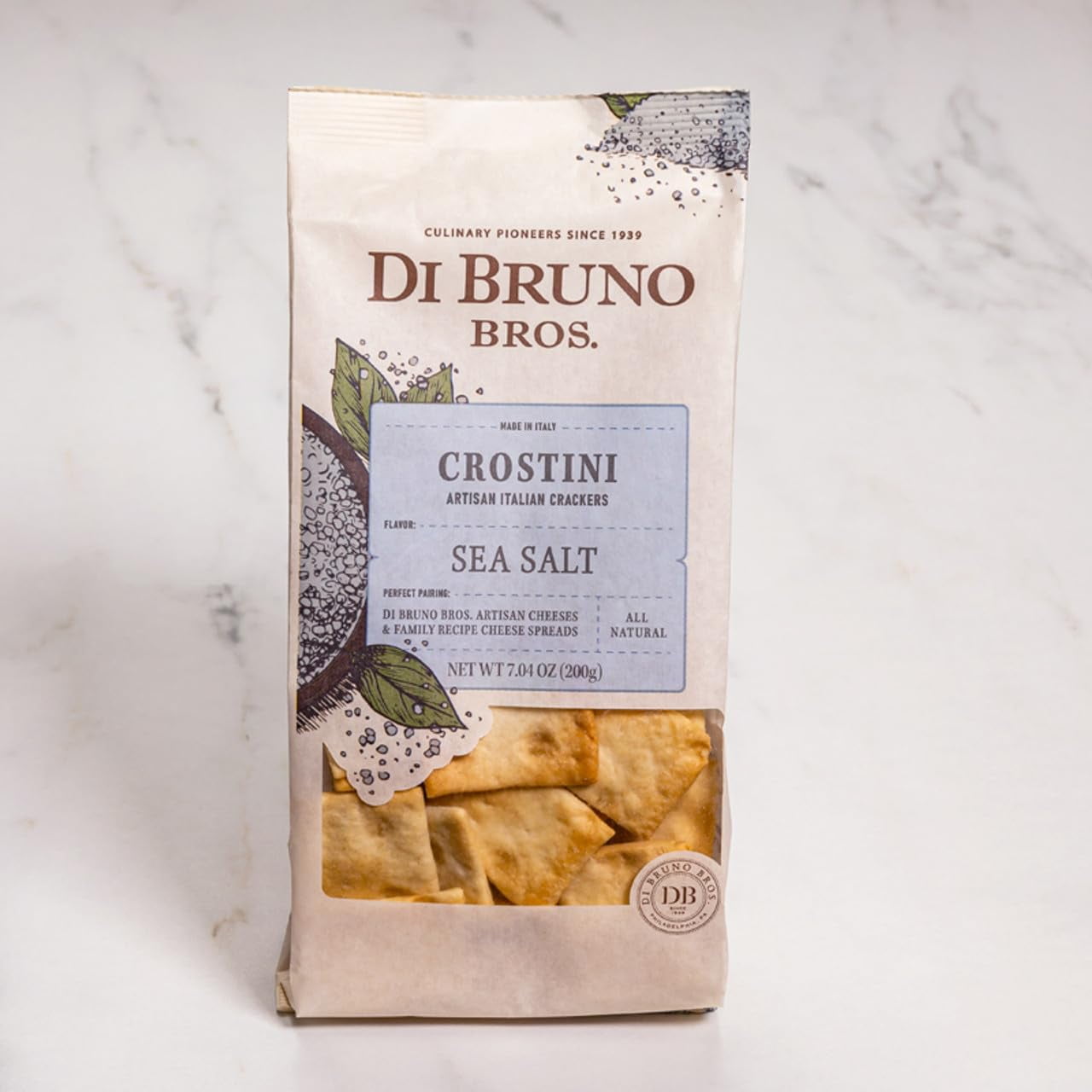 Di Bruno Bros Artisan IRF13 Italian Crostini Crackers with Sea Salt - 7 ...