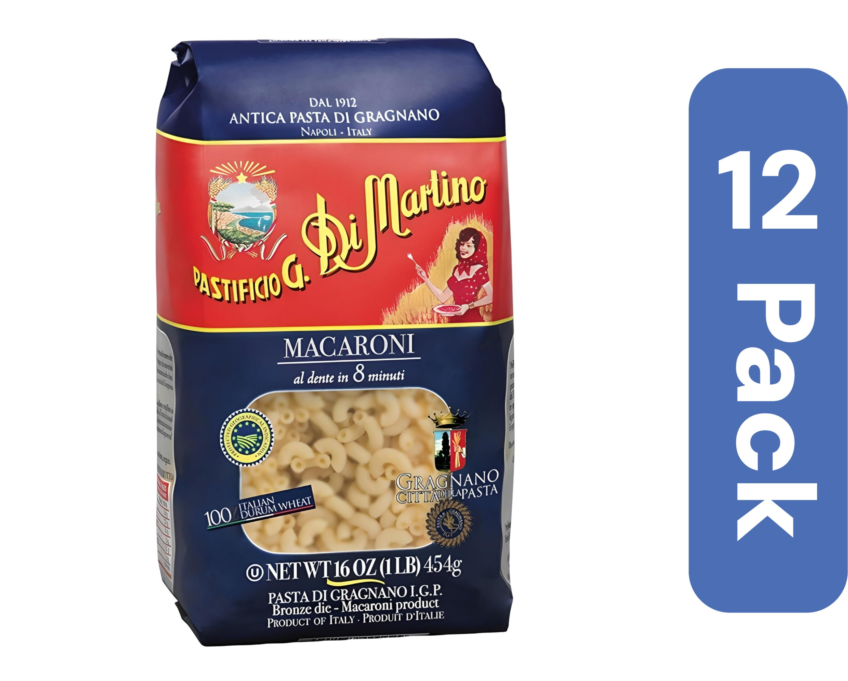Di Martino Elbow Macaroni Pasta 1 lb (Pack Of 12) - Walmart.com