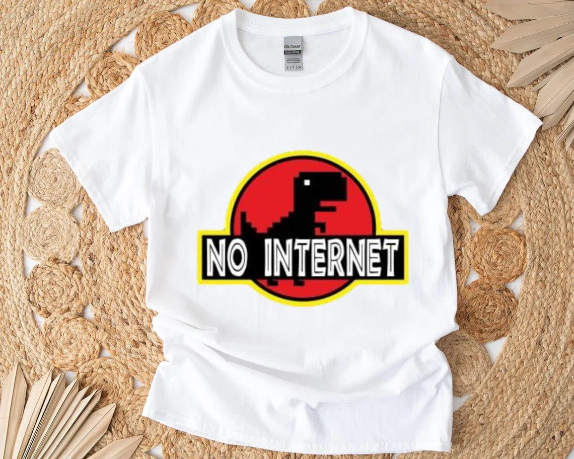 Di-No Internet Connection Dinosaur Tech Fail Meme Tee, for men & women ...