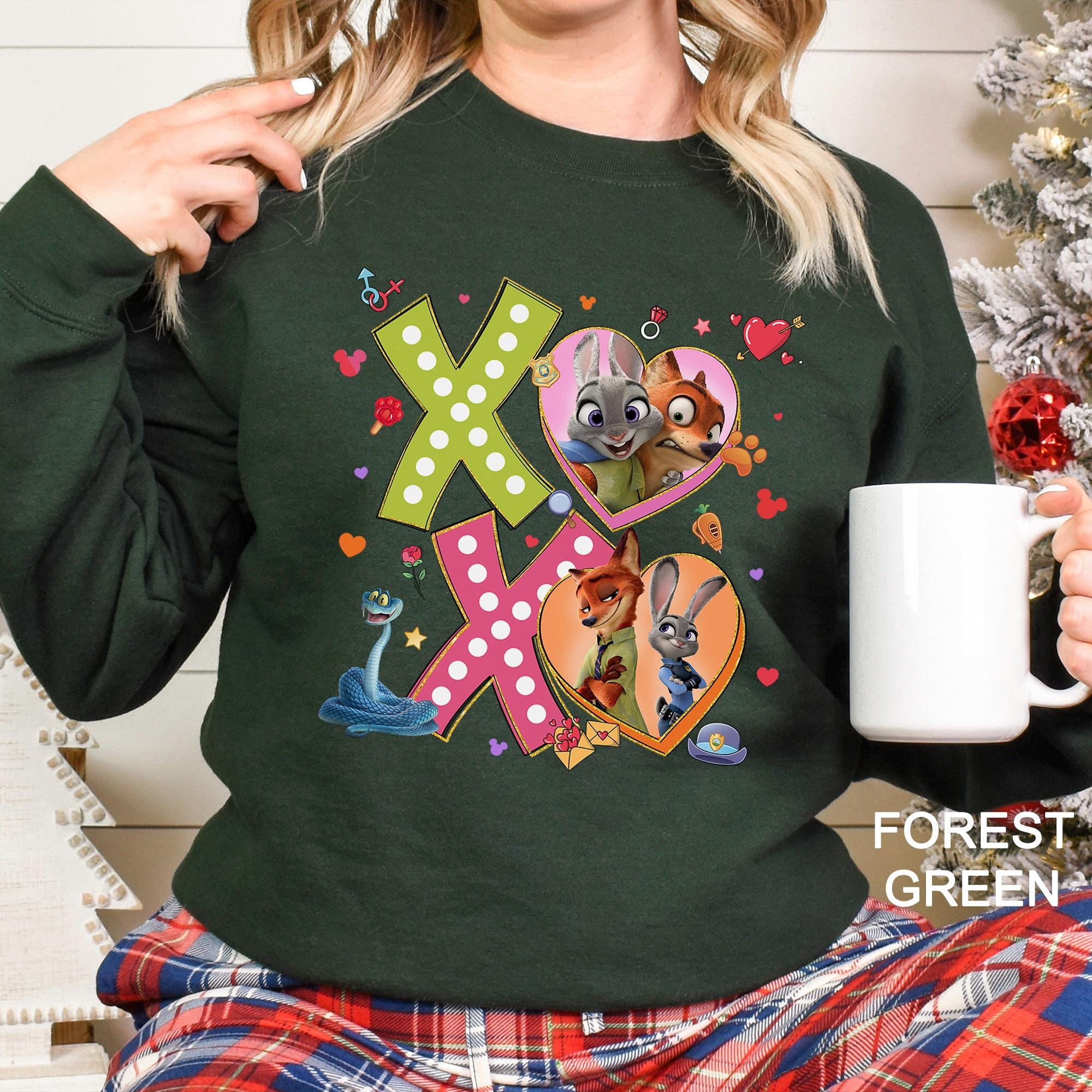 Di$ney Valentine XOXO Z00topia Sweatshirt, Nick Wilde Judy Hopps 0 ...