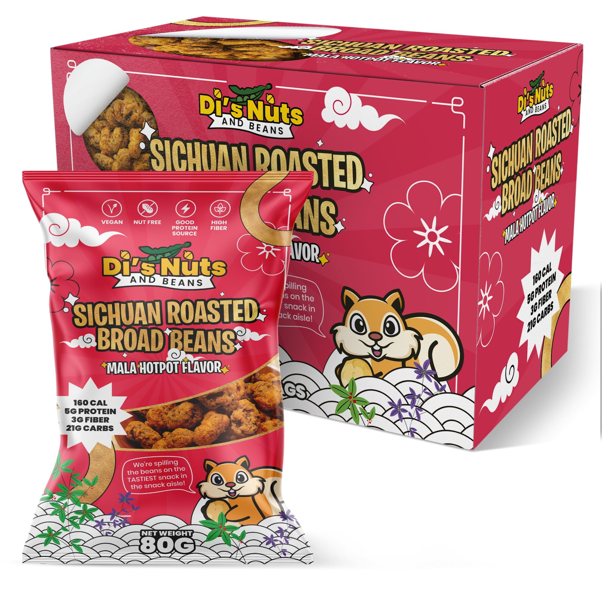 Di's Nuts and Beans IRF13 - Sichuan Roasted Broad Beans (Mala Hotpot ...