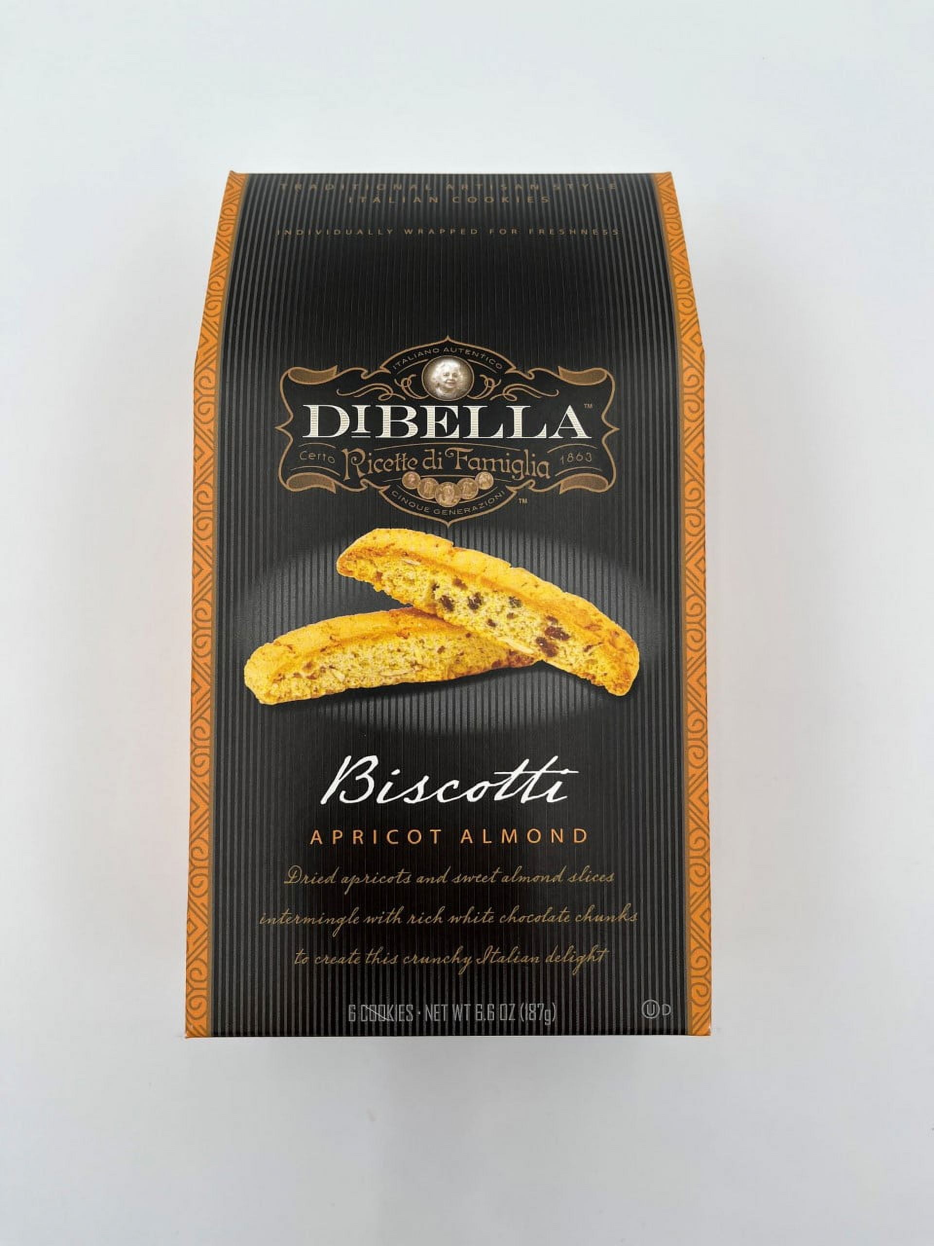 DiBella Italian Biscotti, Apricot Almond, 6-Count - Gourmet, Rich ...