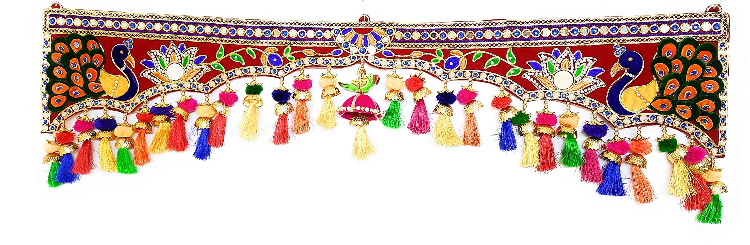 DiBha Diwali Decoration Traditional Velvet Base Toran Bandhanwar with ...