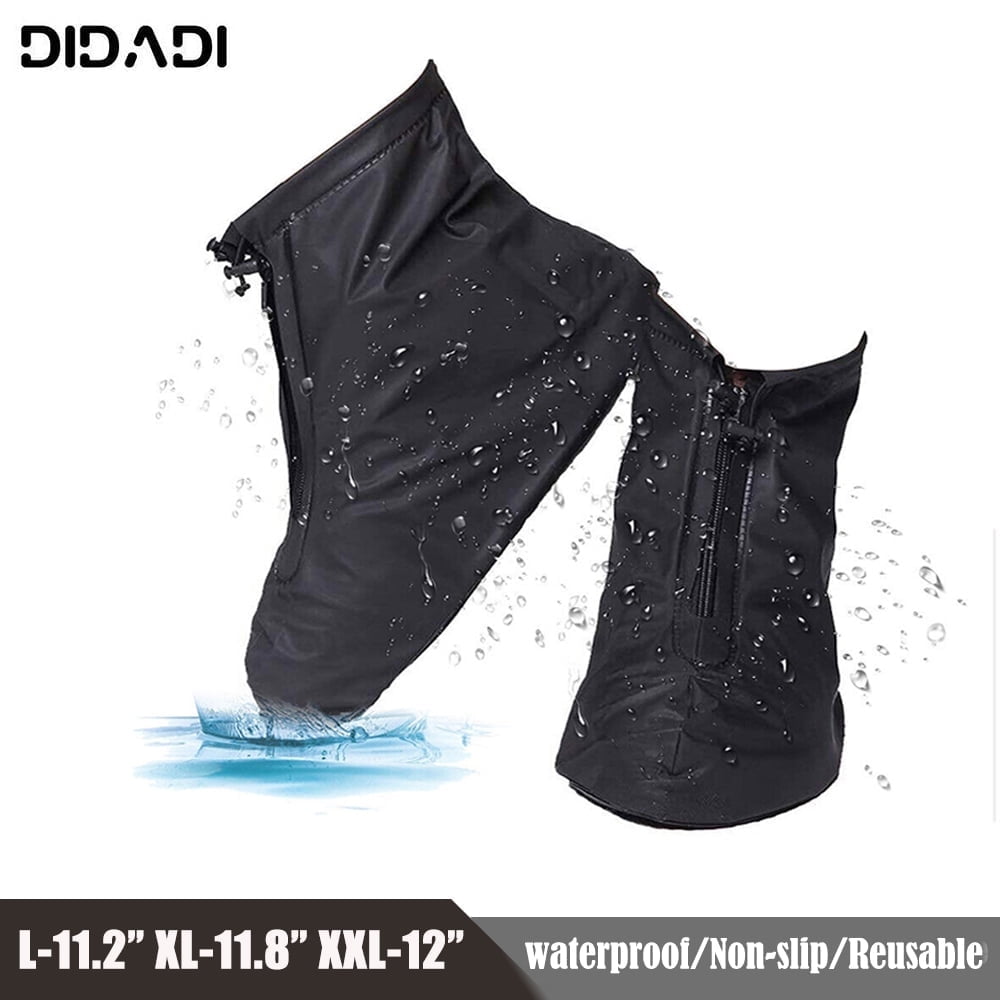 DiDaDi Rain Shoe Covers, Waterproof Non Slip Black, XXL - Walmart.com