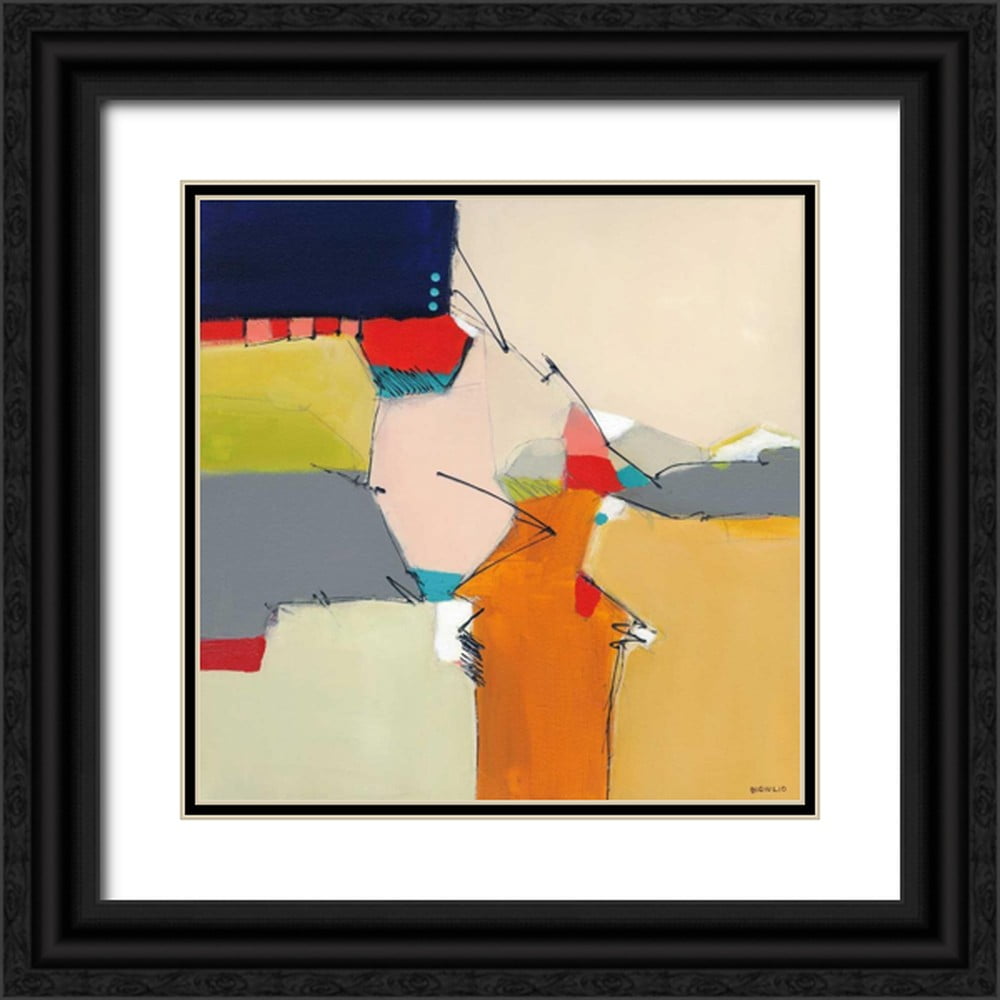 DiGiulio, Joe 15x15 Black Ornate Wood Framed with Double Matting Museum ...