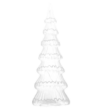Lighted Ribbed Glass Tabletop Trees - Red - Walmart.com