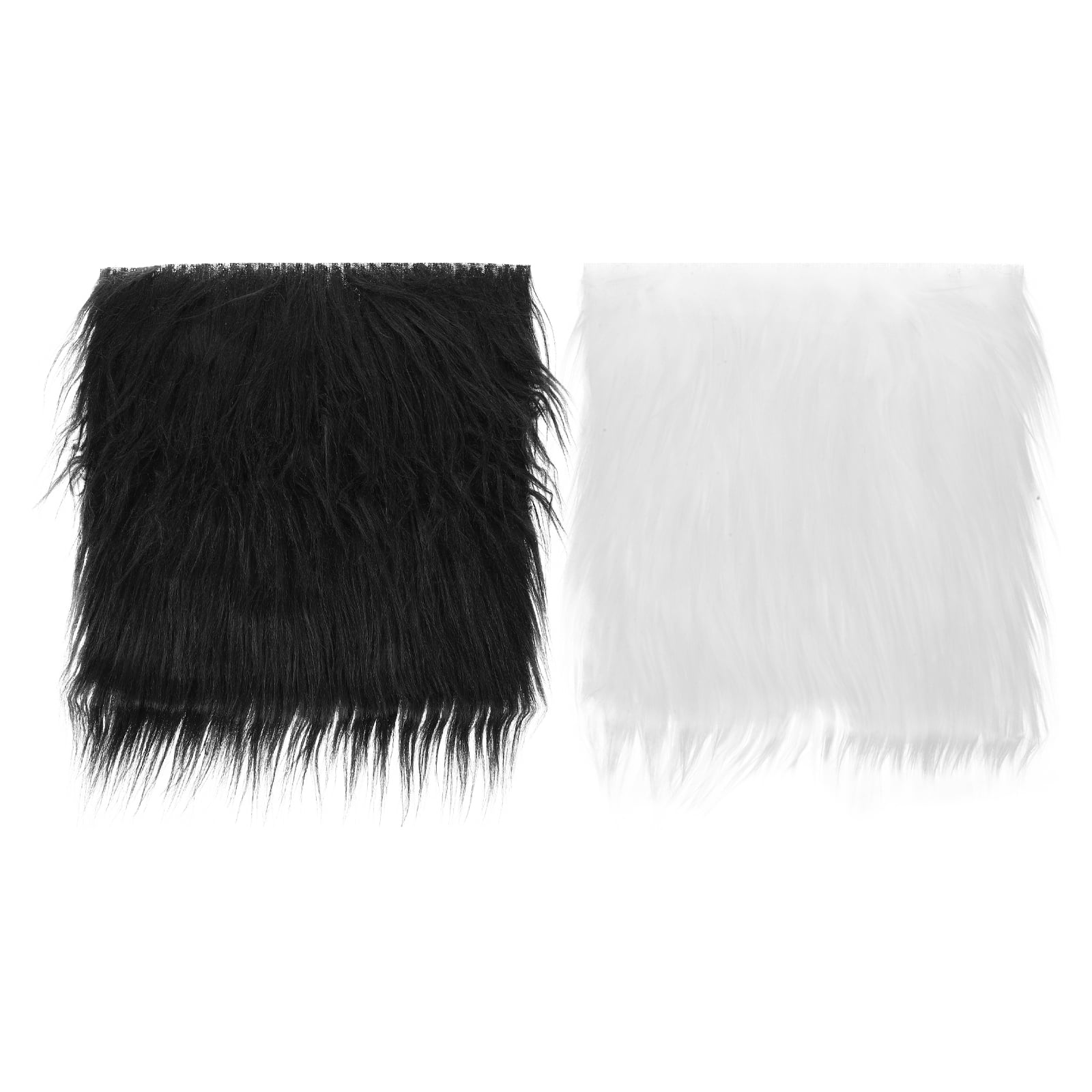 DiMaddie 2pcs Square Faux Fur Fabric Square Faux Fur Shaggy Fur Fabric ...