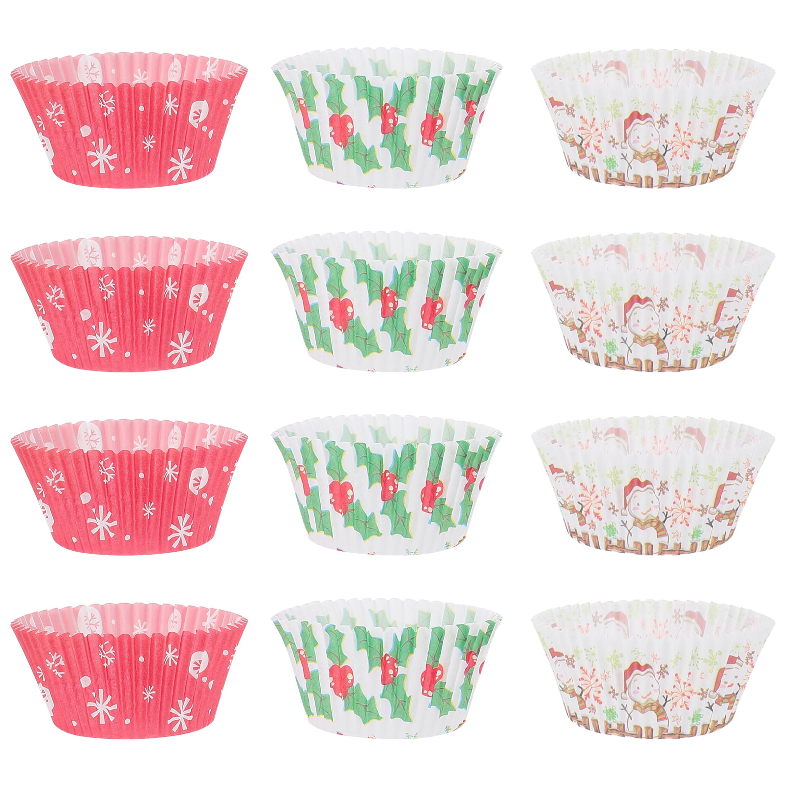 DiMaddie 375 Christmas Cupcake Liners Mini Paper Baking Cups for Party ...