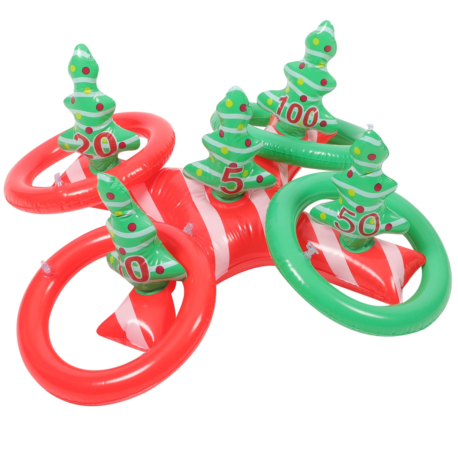 DiMaddie Christmas Tree Ring Toss Game Set with 4 Rings - Party Favor ...