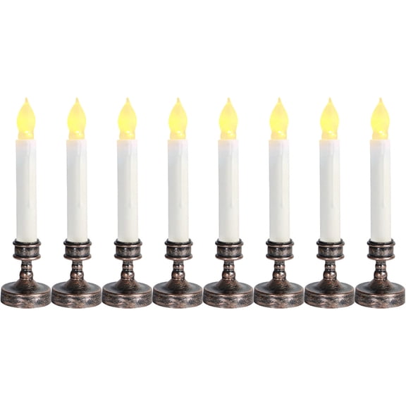 Touch Of ECO Solar Powered LED Flameless Window Candles - Set of 2 ...