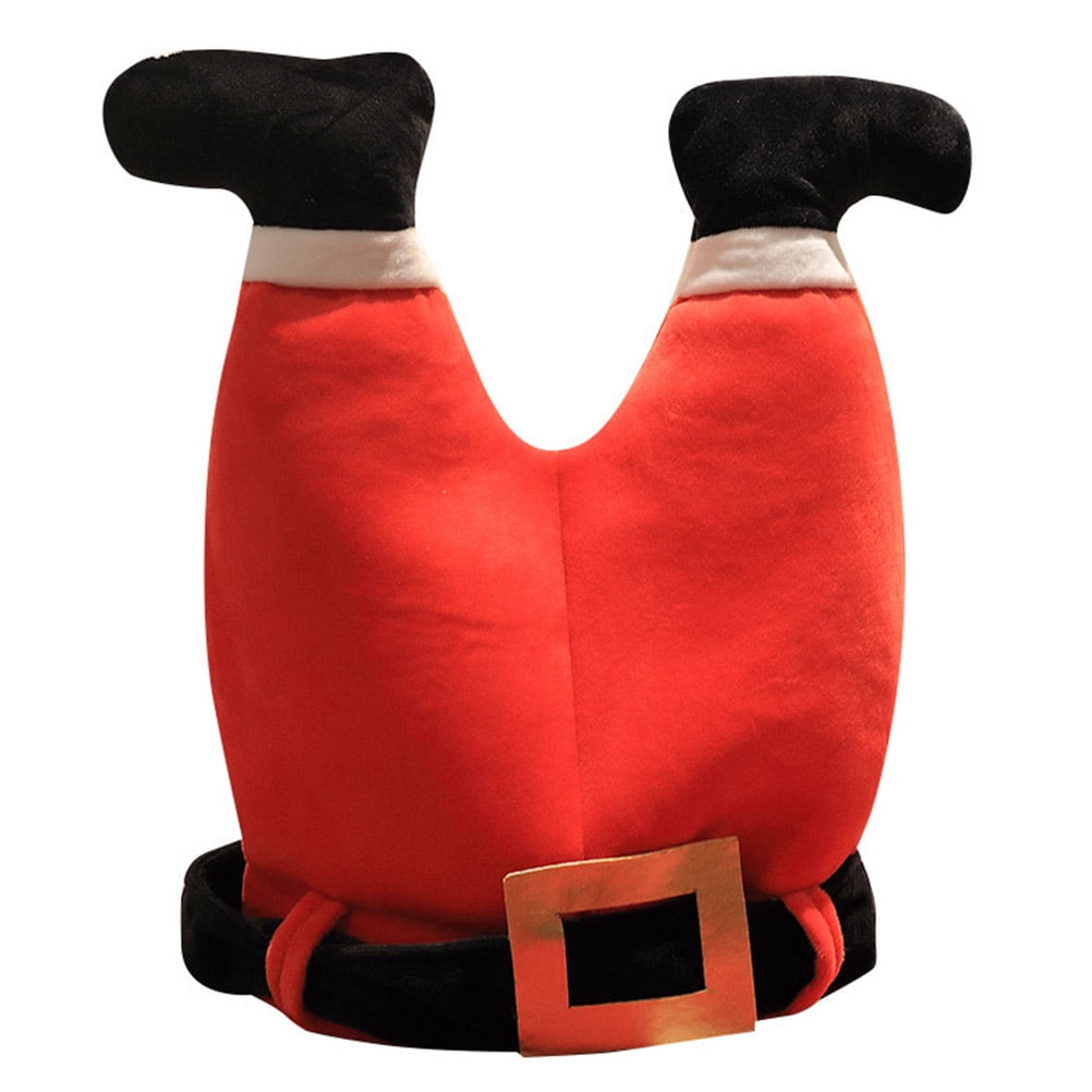 DiMaddie Santa Hat Tree Upside Down Funny Red Pants Cap - Walmart.com