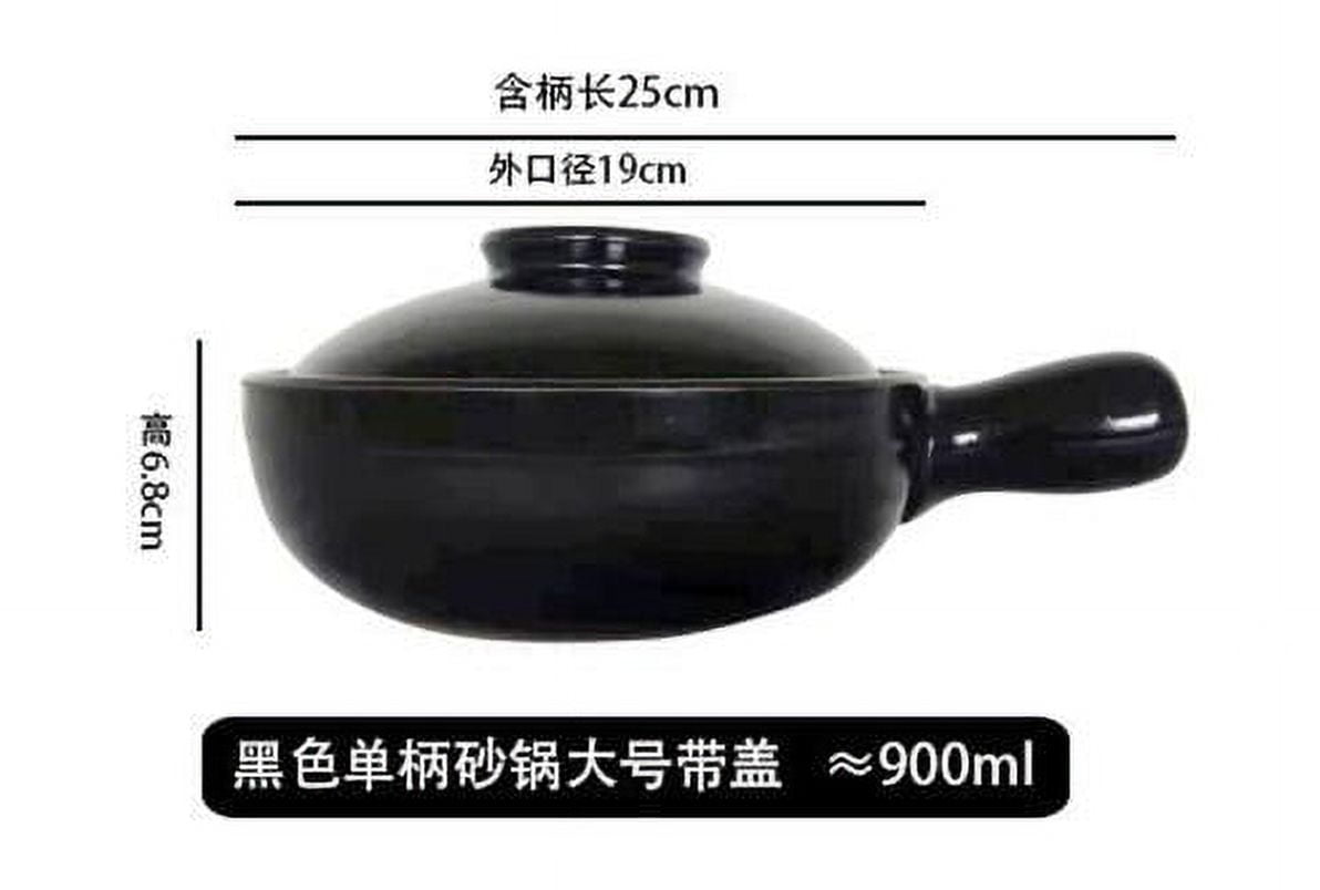DiMaddie Traditional Clay Pot, 900ml Chinese Clay Cooking Pot with Lid ...