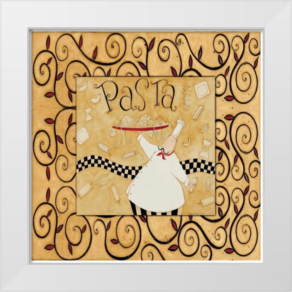 DiPaolo, Dan 20x20 White Modern Wood Framed Museum Art Print Titled - Scroll pasta - Walmart.com