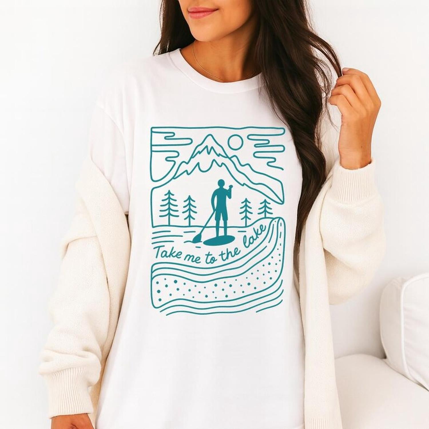 DiS1tressed Lake Stand Up Paddle B1Oard S1Hirt R T1EE - Walmart.com