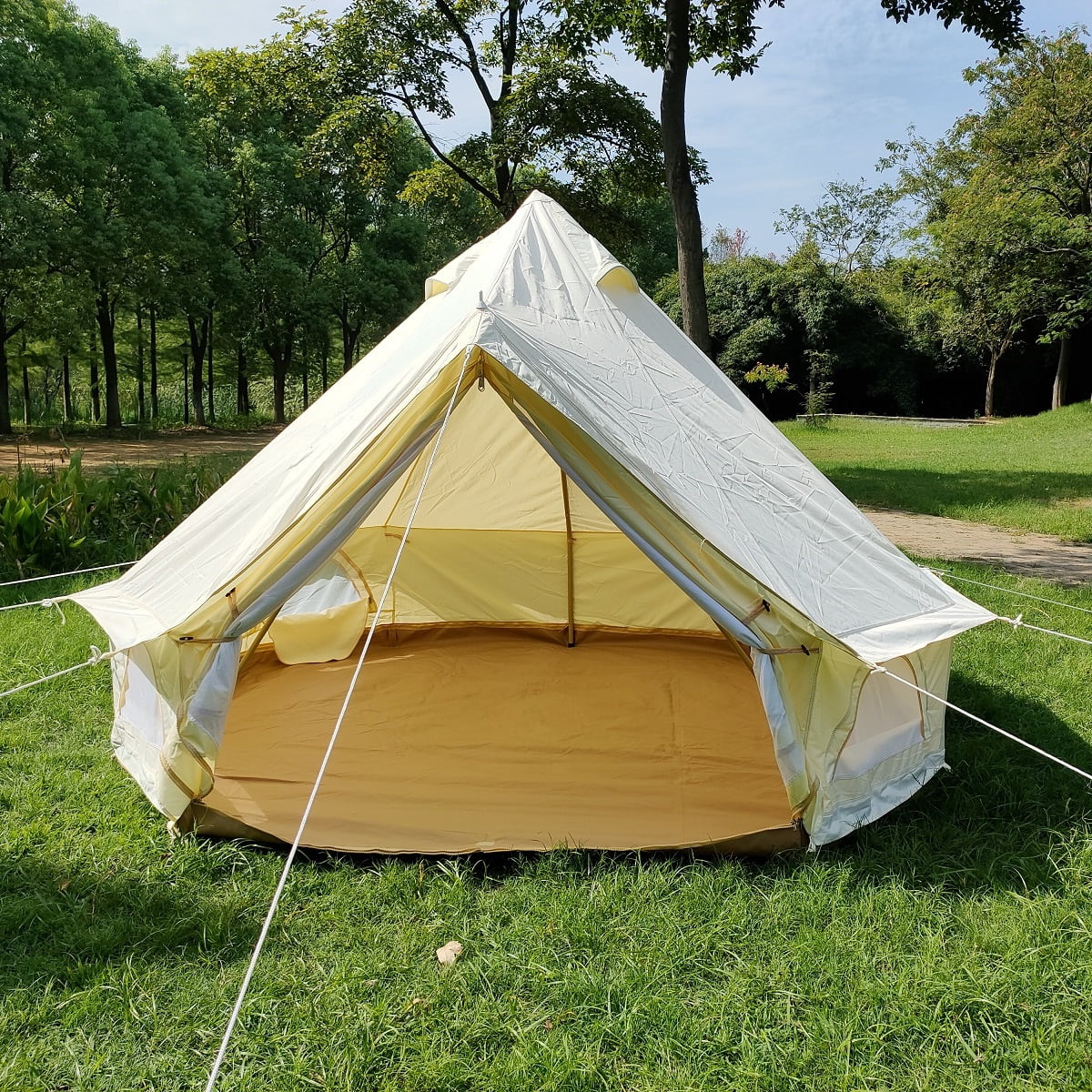 Dia. 3M Waterproof Oxford Cloth Tripod Frame Center-Pole-Free Camping ...