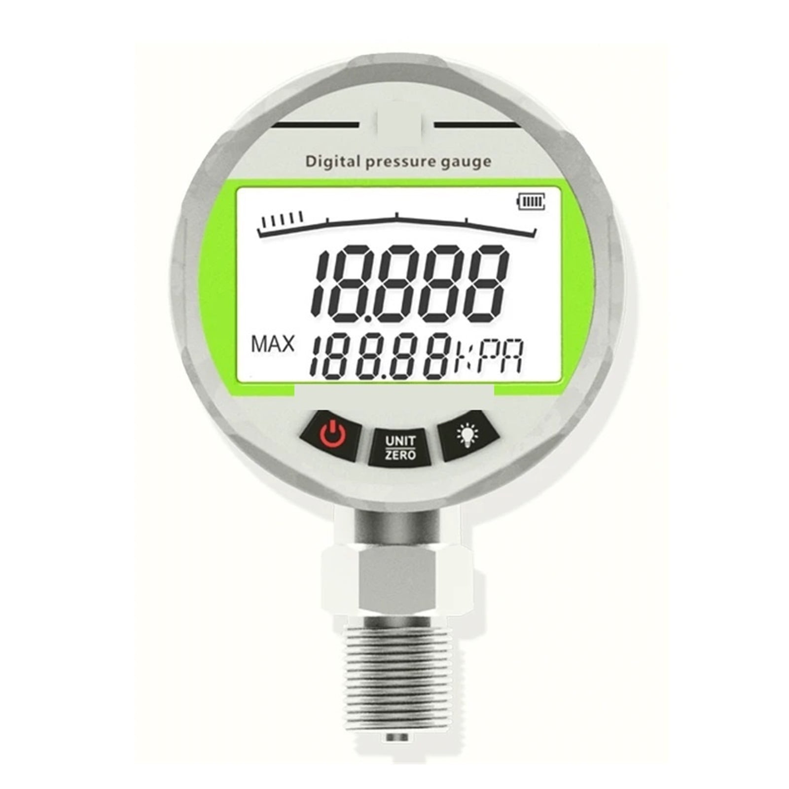 Dia 60mm 80mm 100mm Stainless Steel Intellint Precision, Digital Pressure Gau Vacuum Water ...