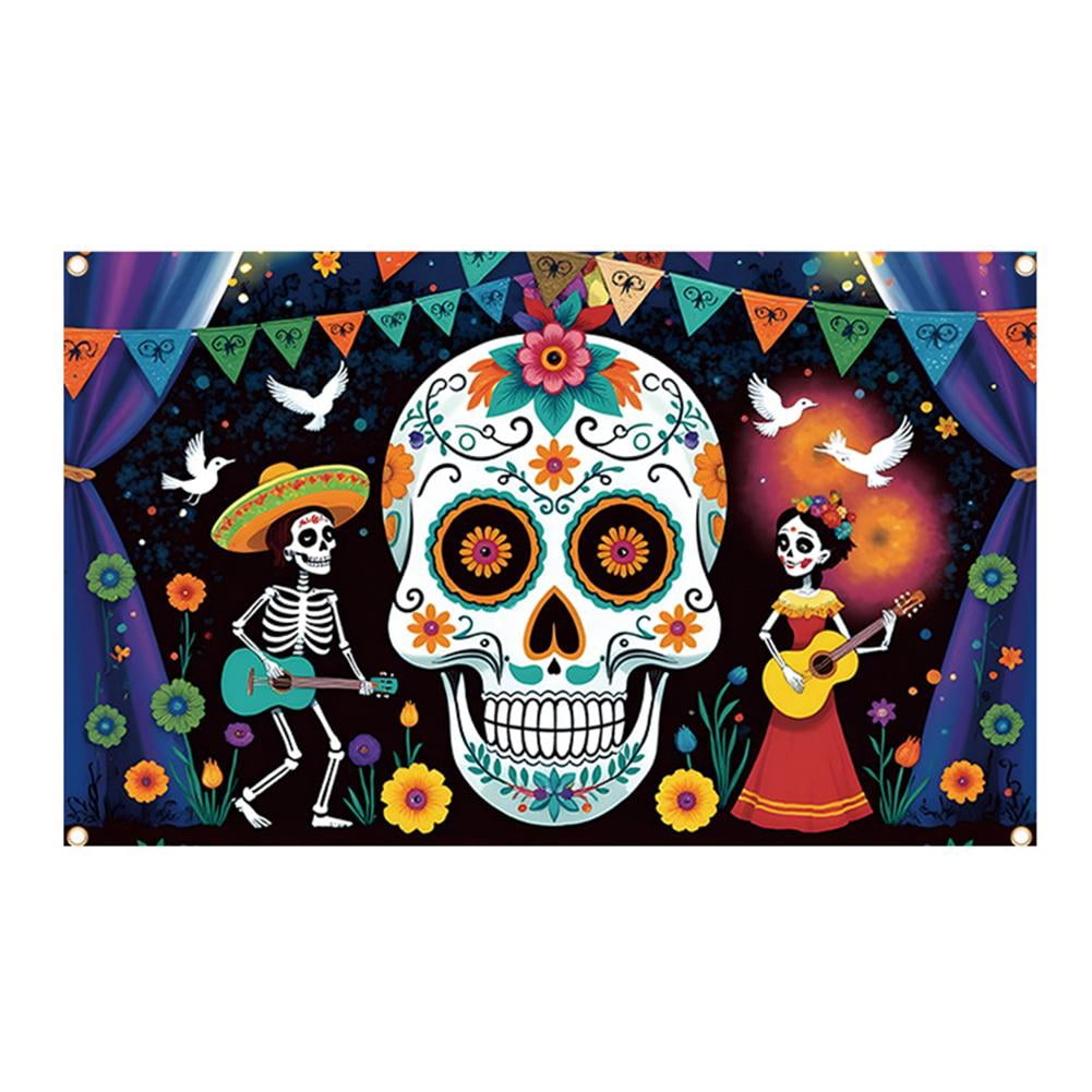 Dia De Los Muertos Backdrop for Photography Day of The Dead Banner ...