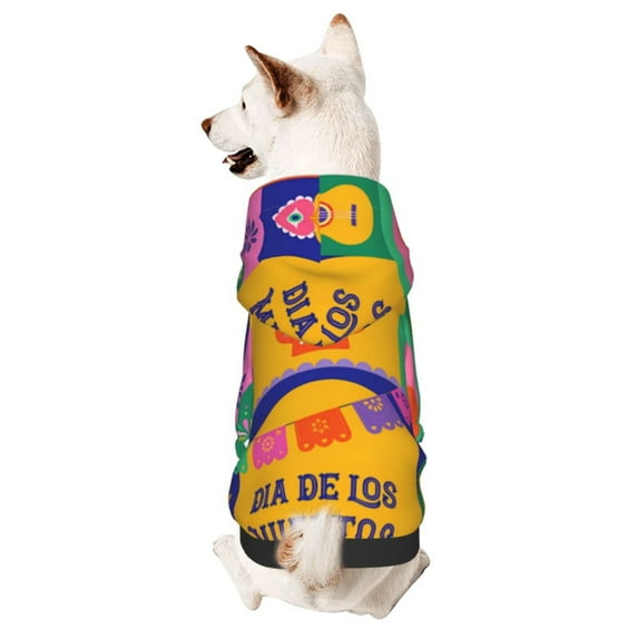 Dia De Los Muertos Day Of The Dead Mexican Dog Hoodie Pet Costume ...