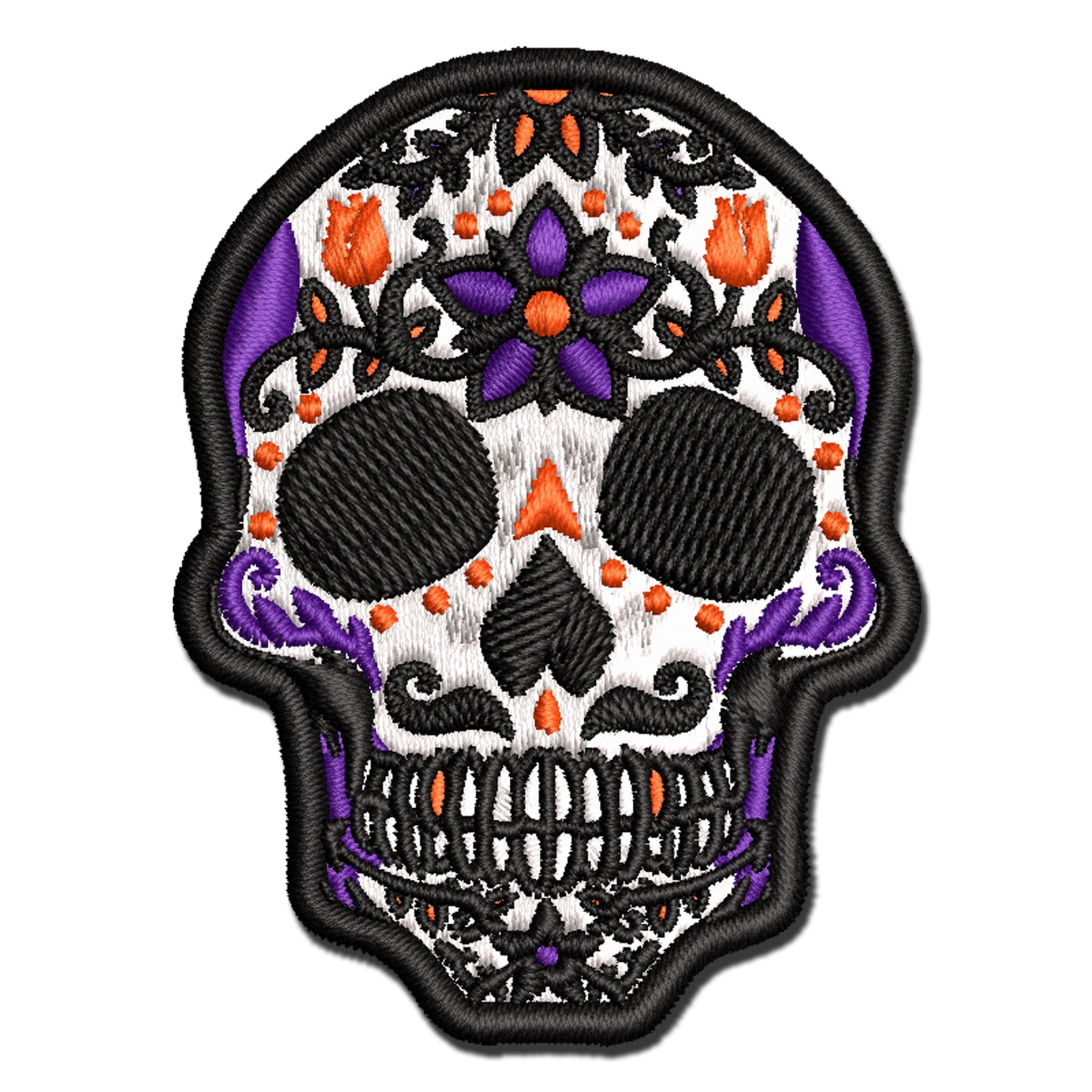 Dia De Los Muertos Mexican Sugar Skull with Flowers Day of the Dead ...
