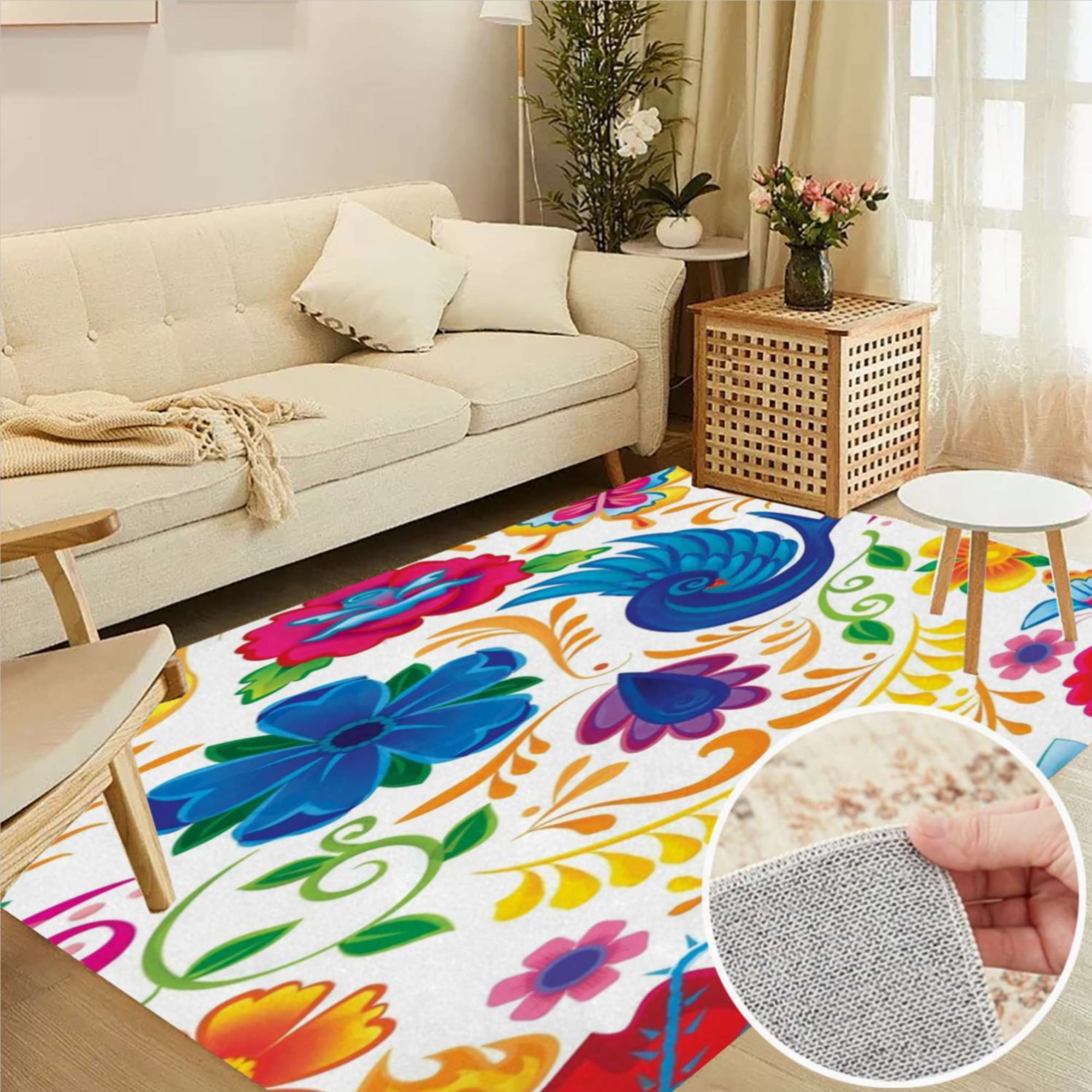 Dia De Los Muertos Soft Large Area Rugs Washable Rug With Non-Slip ...