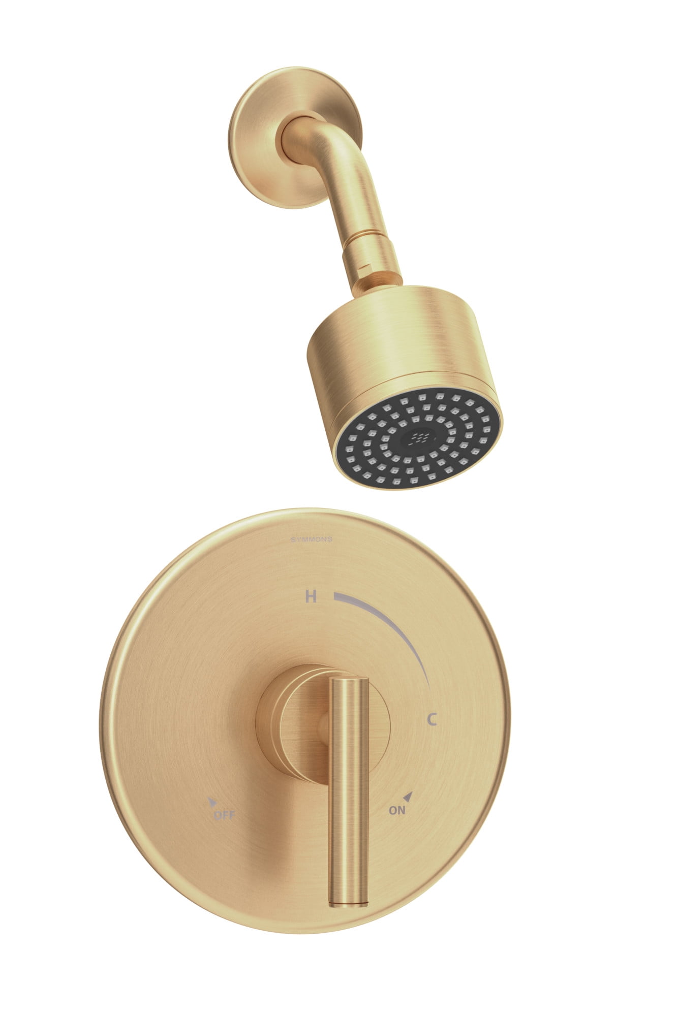 Dia Single Handle 1-Spray Shower Trim with Solid Brass Escutcheon in ...