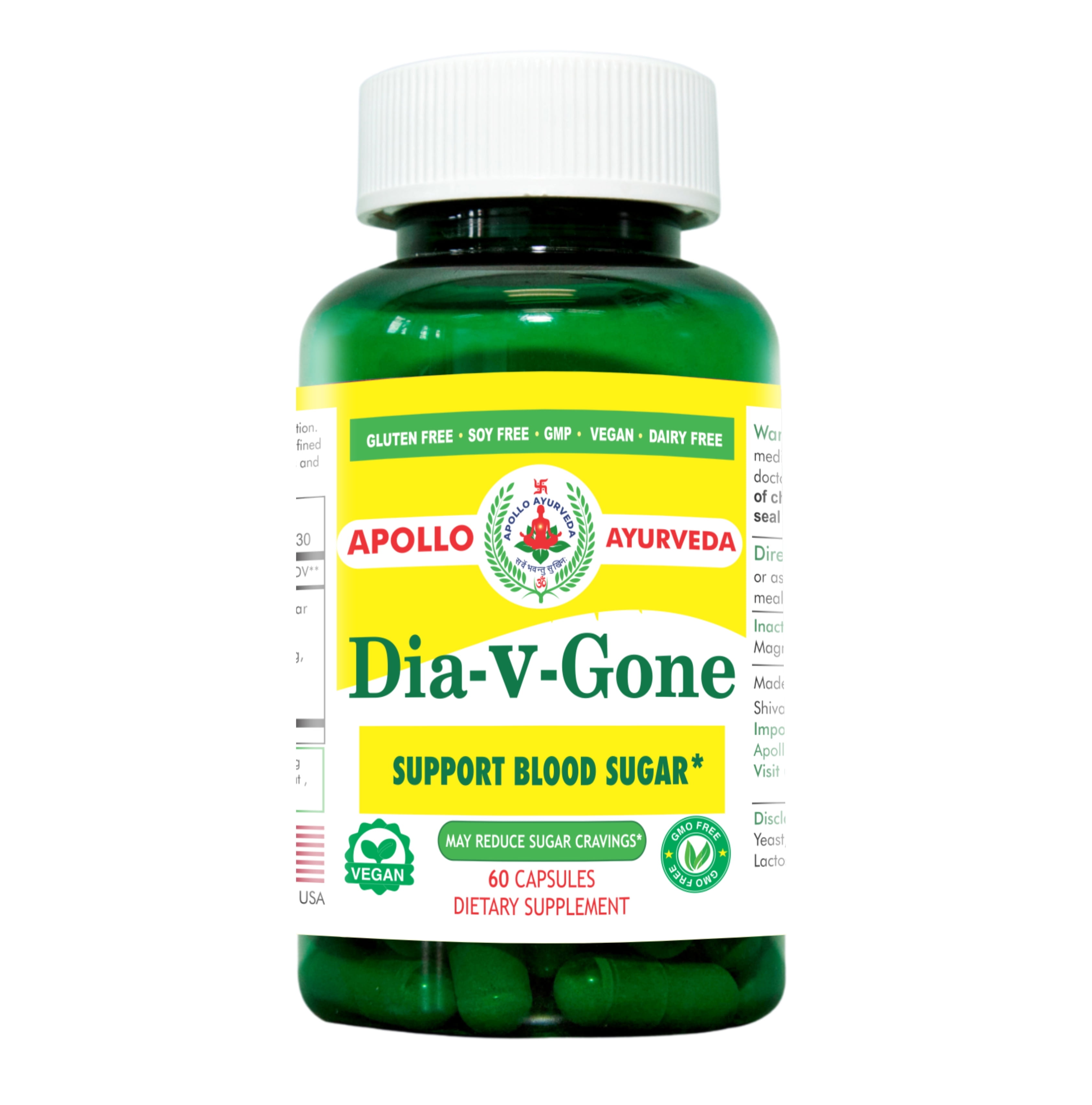 Dia V Gone | Herbal Blood Sugar Support Supplement | Mix of Gymnema ...