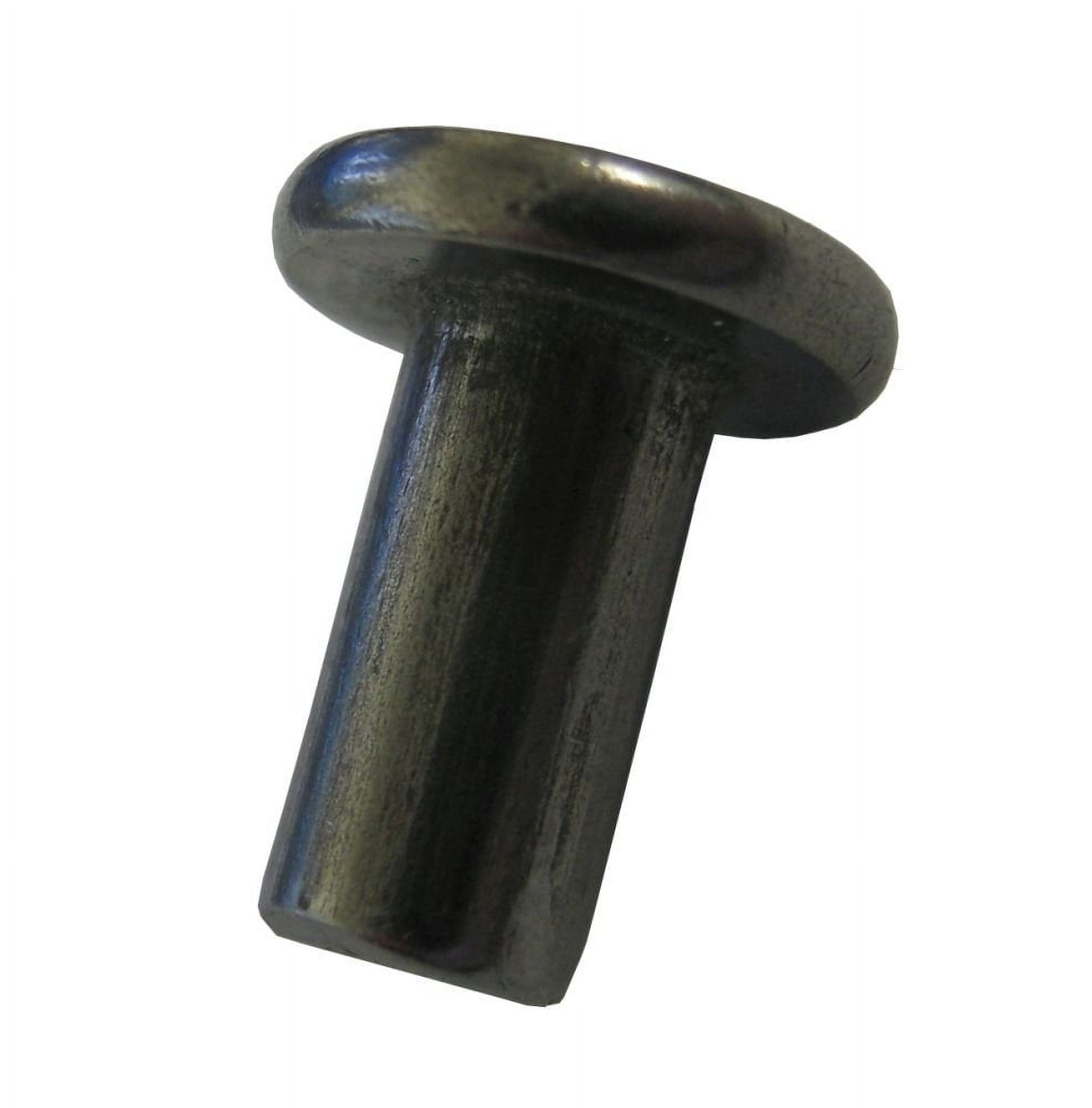 Dia. X 11/16 Length Solid Steel Flat Head Rivet, Plain Finish, (Pack of ...