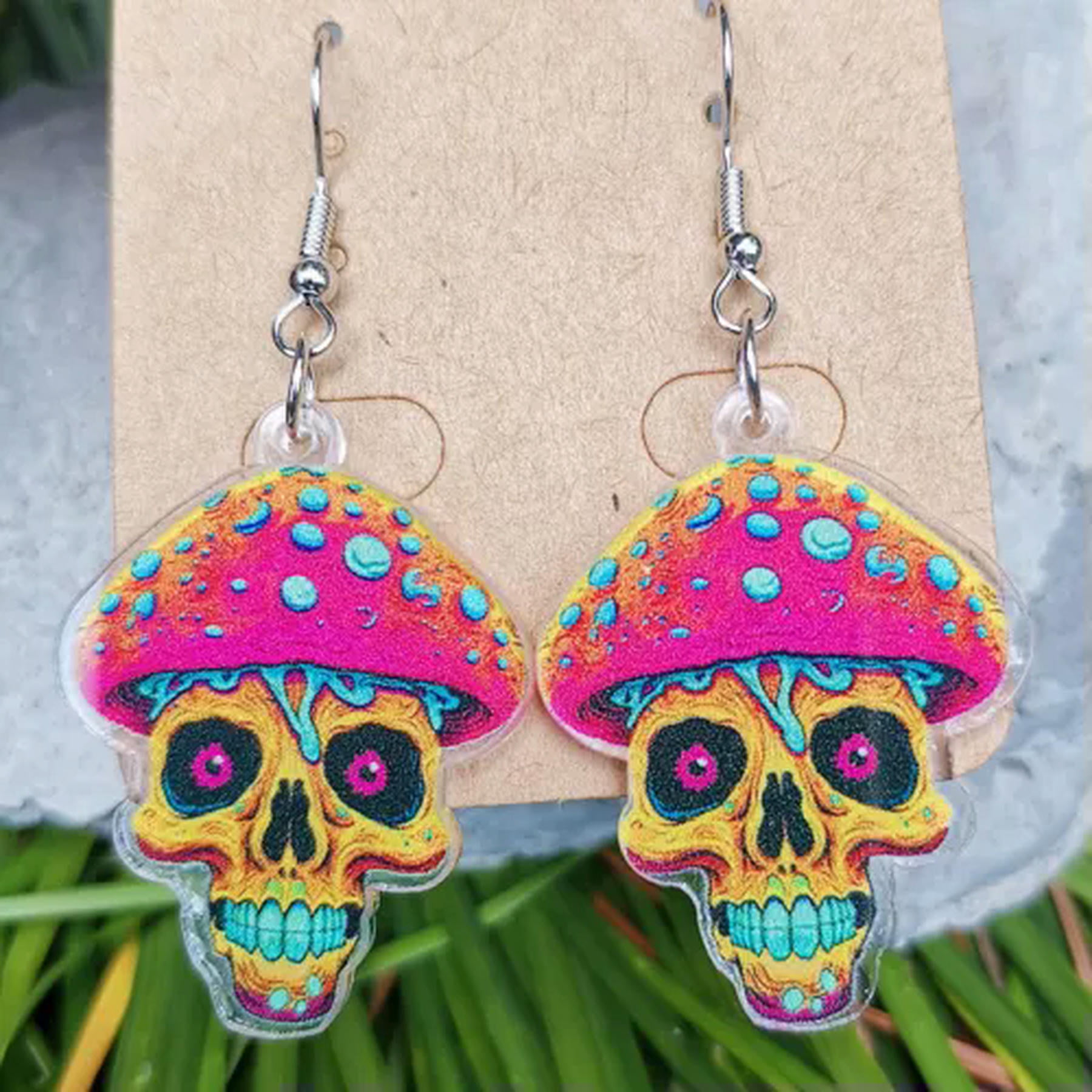 Dia de Los Muertos Acrylic Flower Skull Day of the Dead Halloween ...