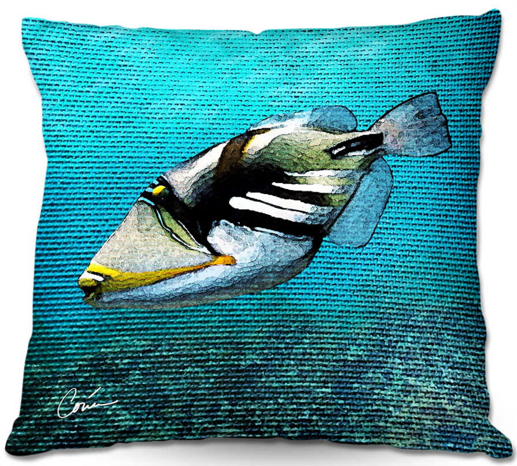 DiaNoche Designs Throw Pillows from Artist Corina Bakke - Trigger Fish ...