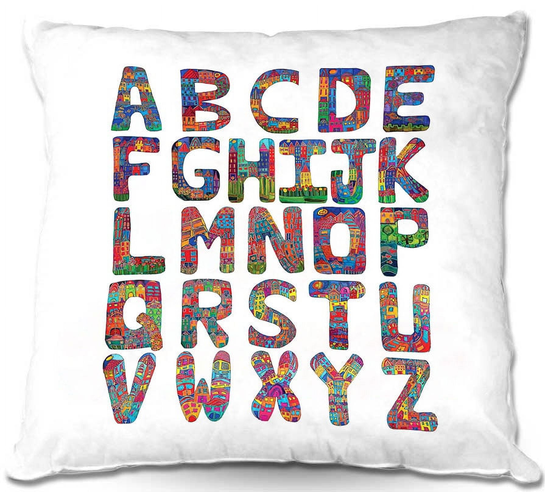 DiaNoche Designs Throw Pillows from Artist Dora Ficher - ABC Alphabet ...