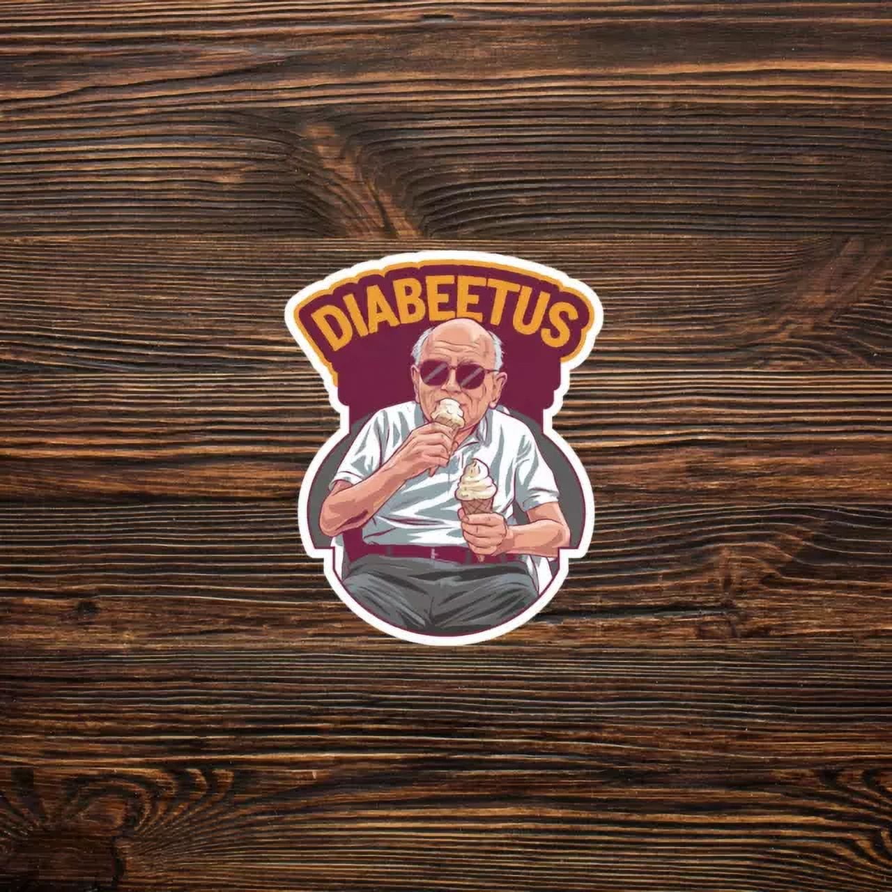 Diabeetus Grandpa Old Man Eating Ice Cream Cone Stickerphone Decal ...