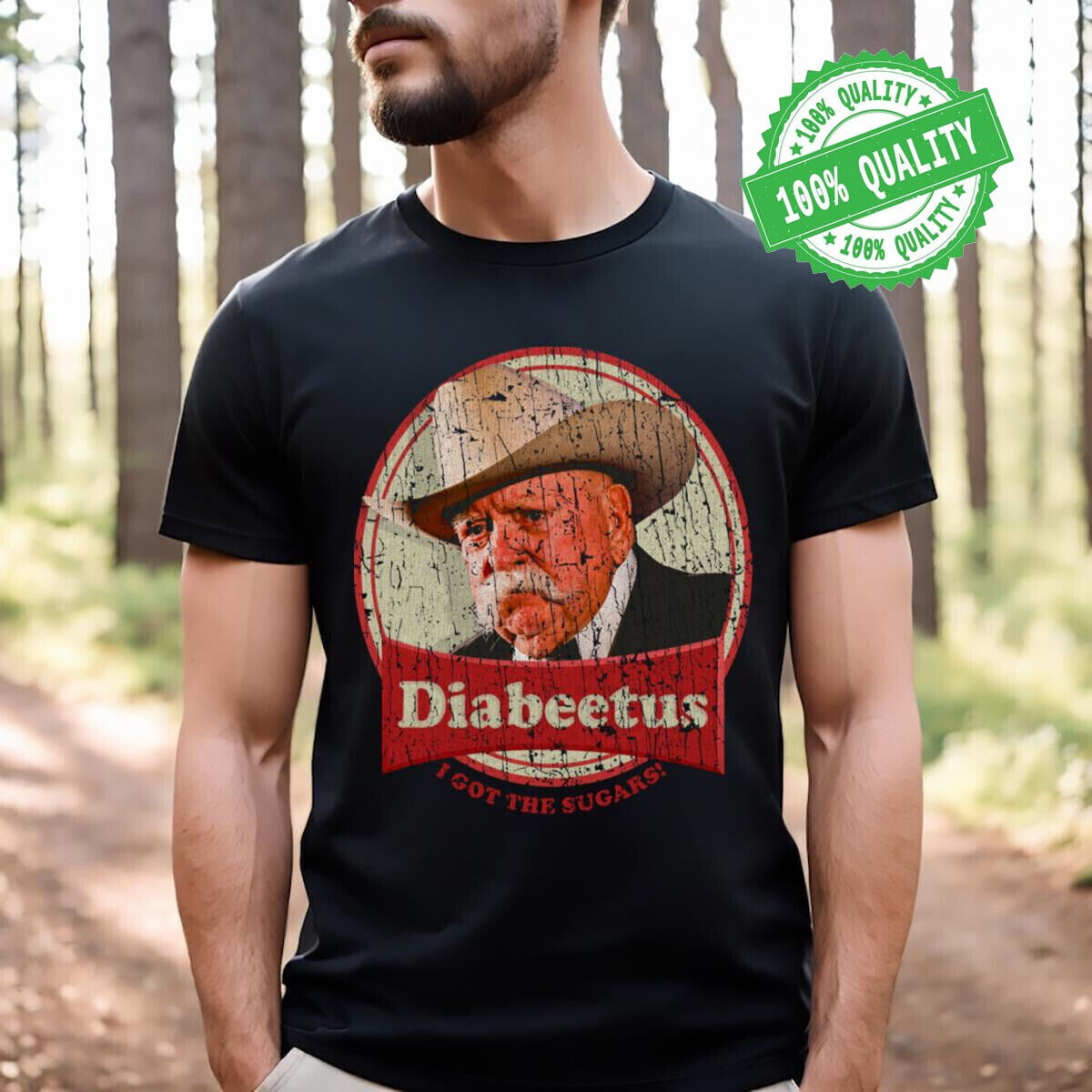 Diabeetus I Got The Sugars Black T-Shirt QR3746 - Walmart.com