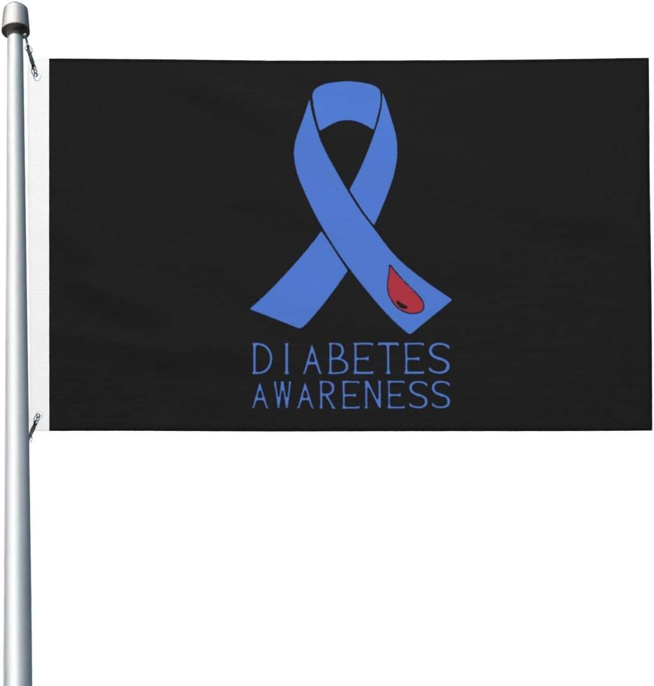 Diabetes Awareness Flag 3x5 Ft Outdoor Decoration Banner Yard Flag With ...