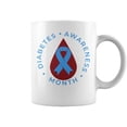 Diabetes Awareness Month Diabetic Blue Love Ribbon T1d T2d Coffee Mugs ...