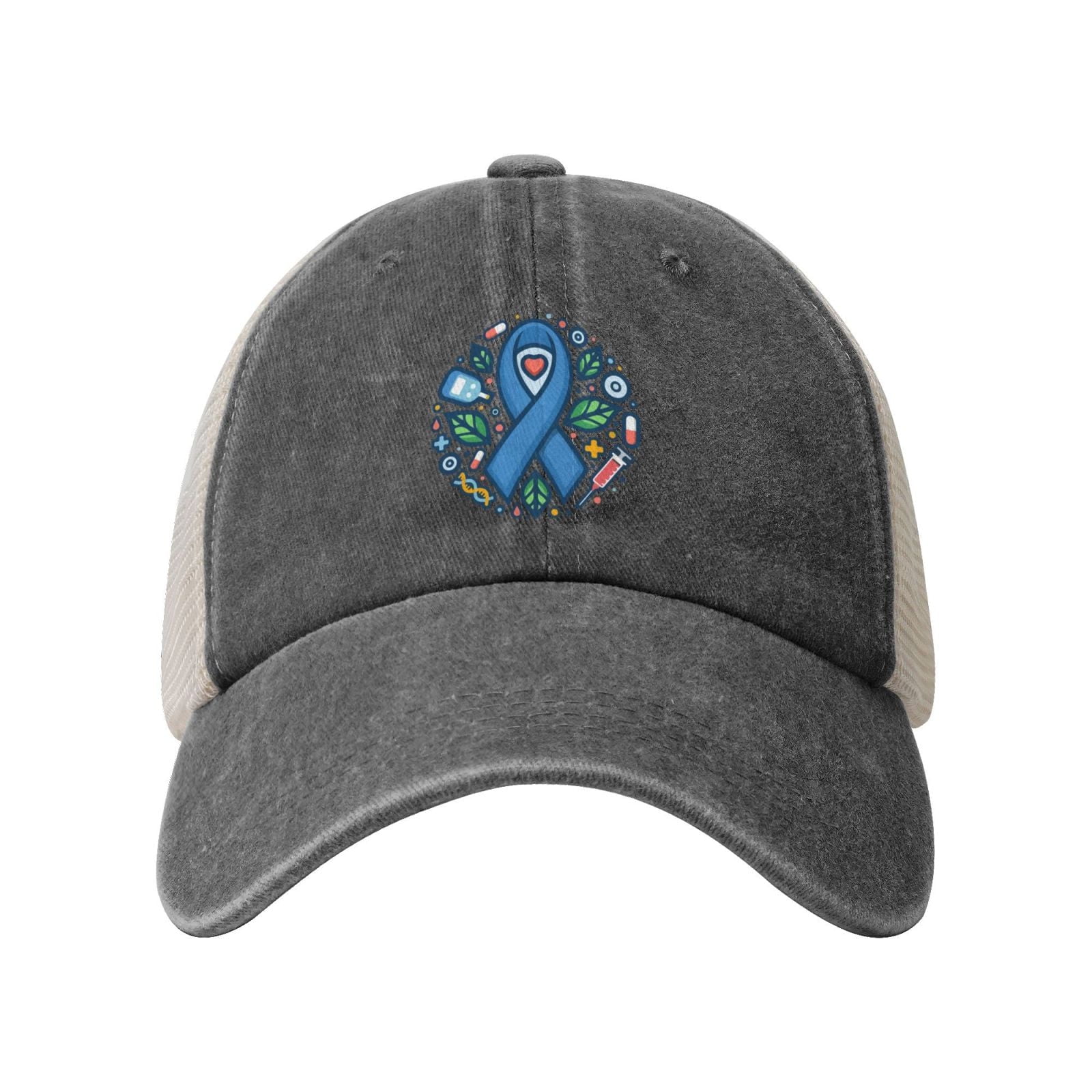 Diabetes Awareness Vector Images Unisex Cowboy Mesh Baseball Cap ...