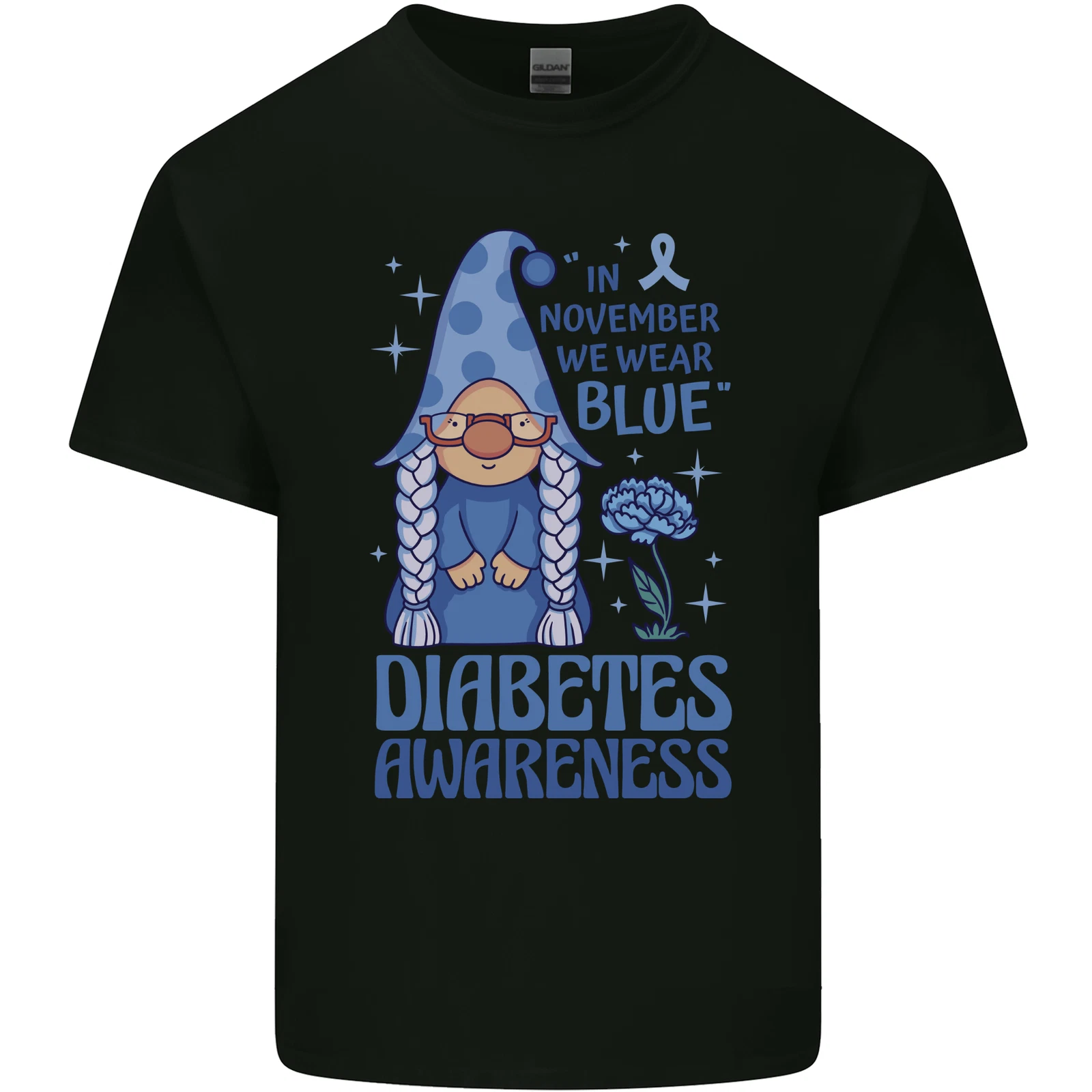 Diabetes Awareness We Wear Blue Gnome for a Survivor and Supporter ...