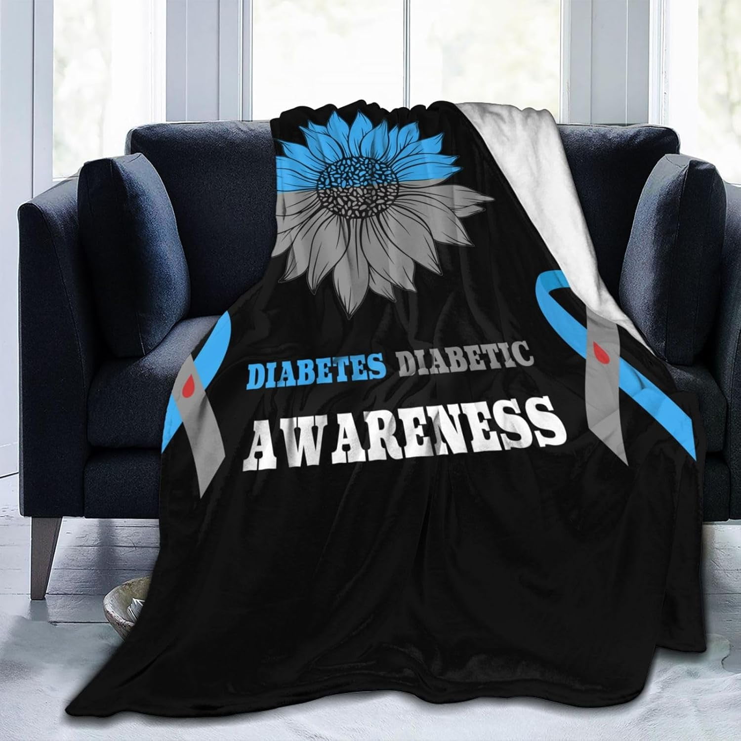 Diabetes Diabetic Awareness Throw Blanket 40"x30" Ultra-Soft Micro ...