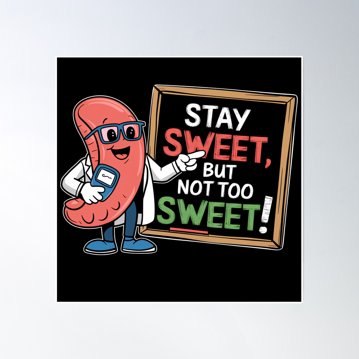 Diabetes Educator – Stay Sweet But Not Too Sweet! Poster Wall Art ...